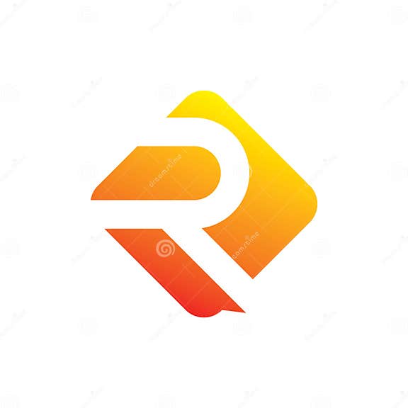 Initial R Letter Diamond Logo Design Stock Vector - Illustration of ...