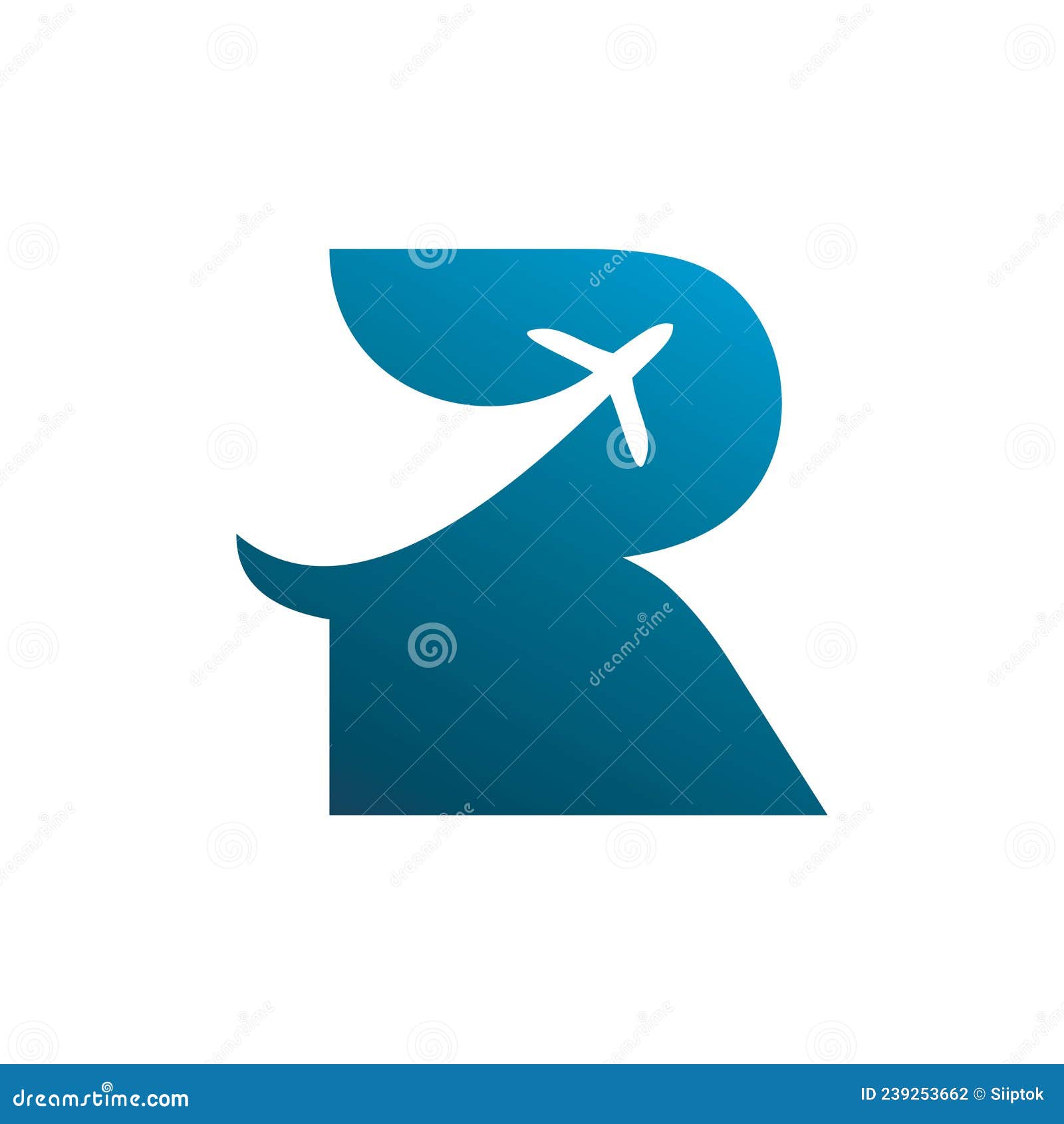 Initial R Letter Aero Plane Logo Design Stock Vector - Illustration of ...