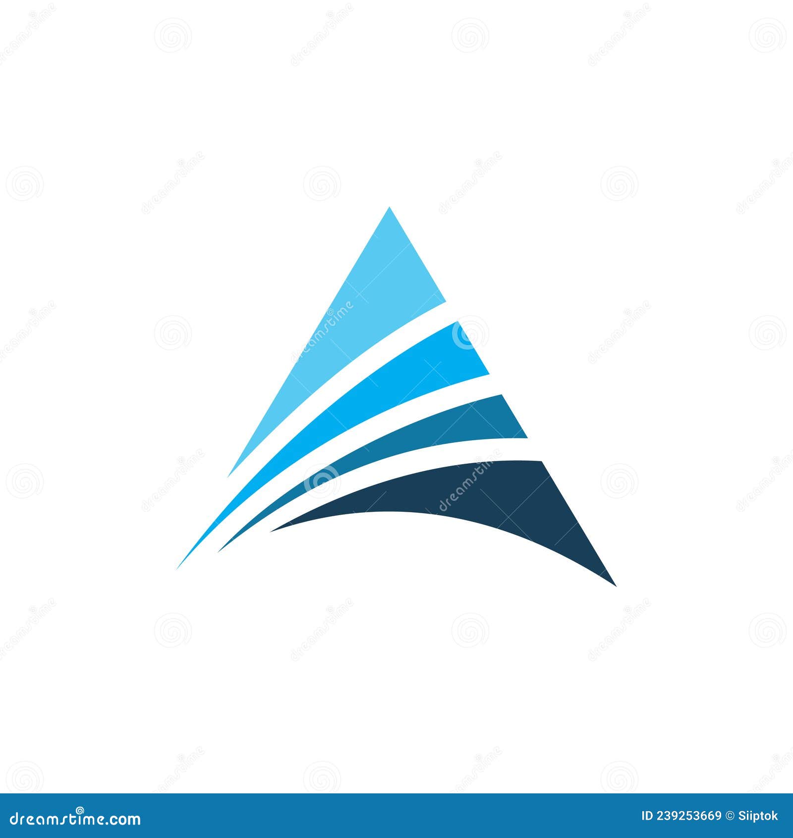 Triangle Color Line Strip Art Logo Design Stock Vector - Illustration ...