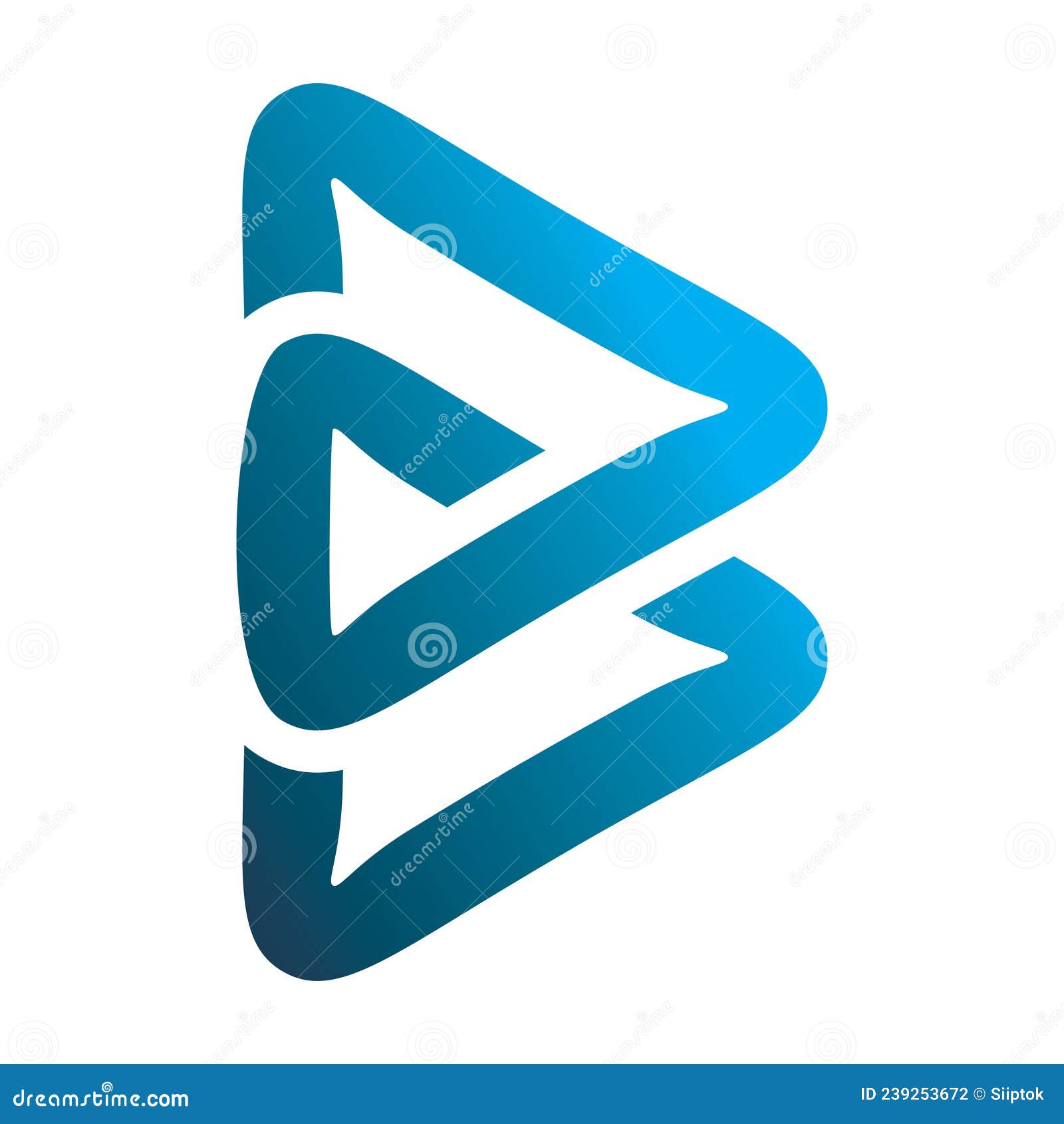 Blue Coor Triangle Combine Color Line Logo Desin Stock Vector ...