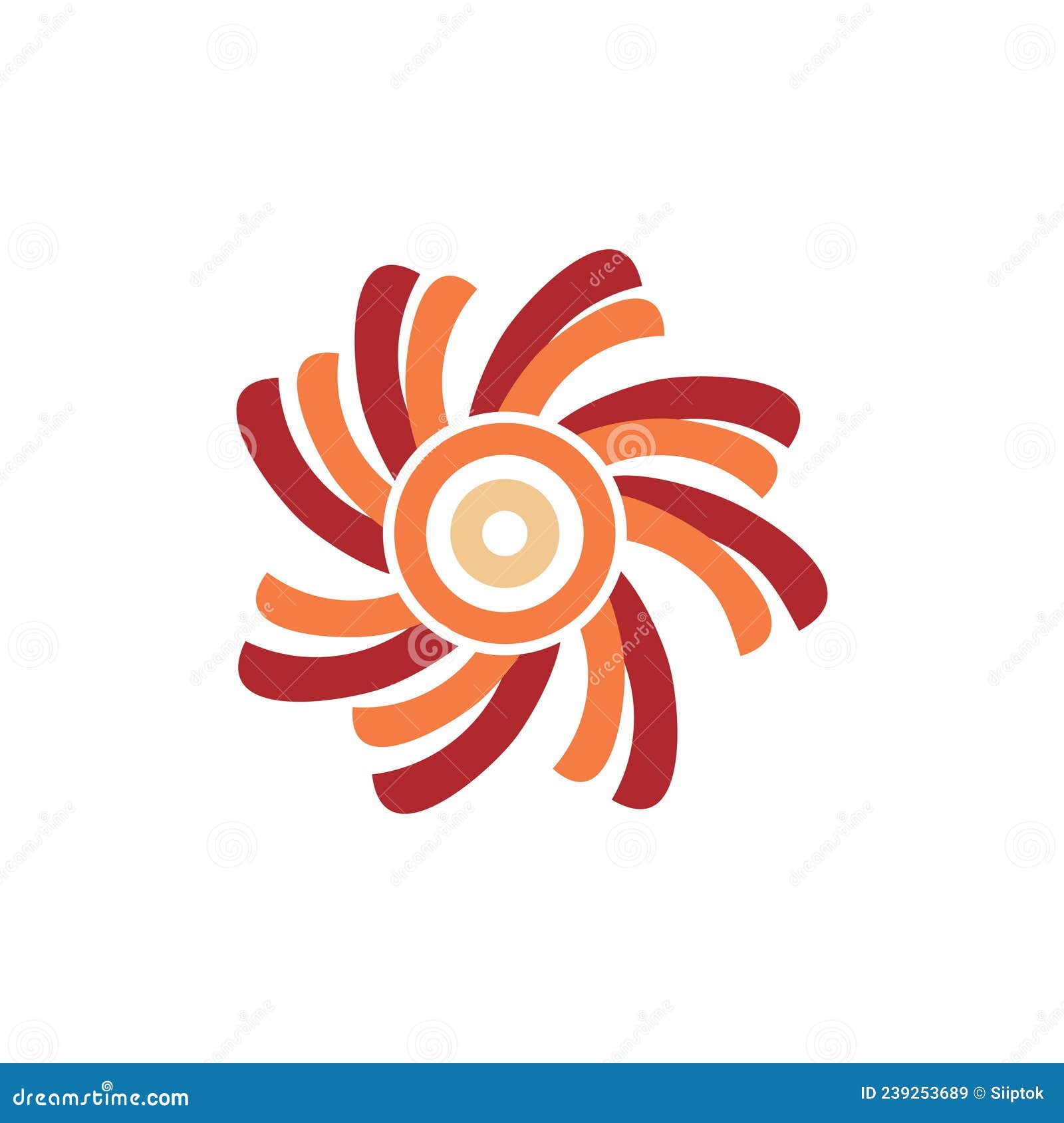 Spin Swirl Circle Logo Design Stock Vector - Illustration of media ...