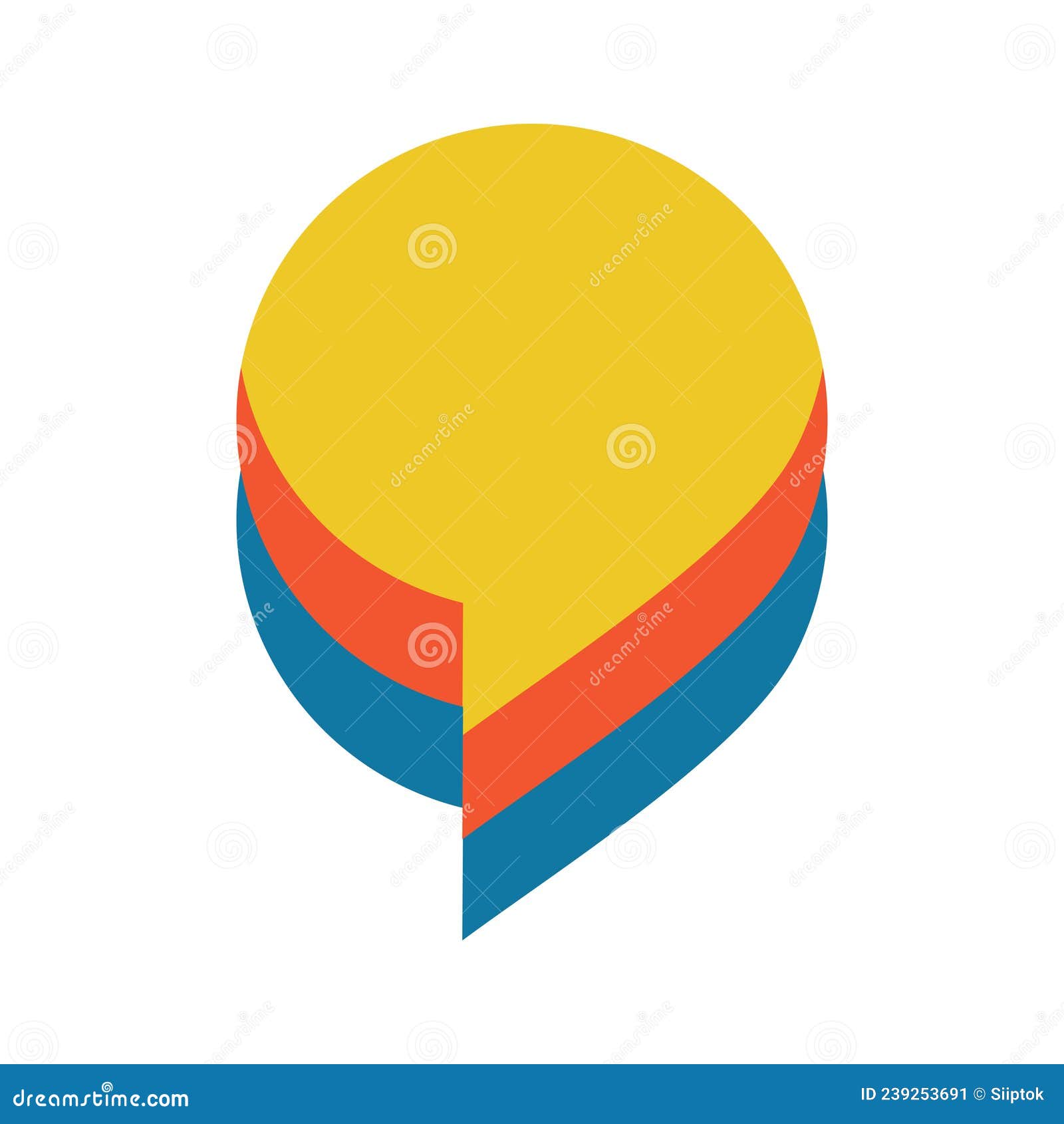 Full Color Chat Shape Logo Design Stock Vector - Illustration of group ...