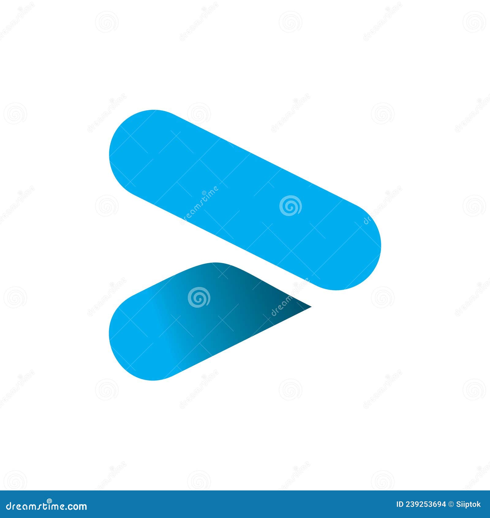 Blue Arrow Rounded Color Shape Logo Design Stock Vector - Illustration ...