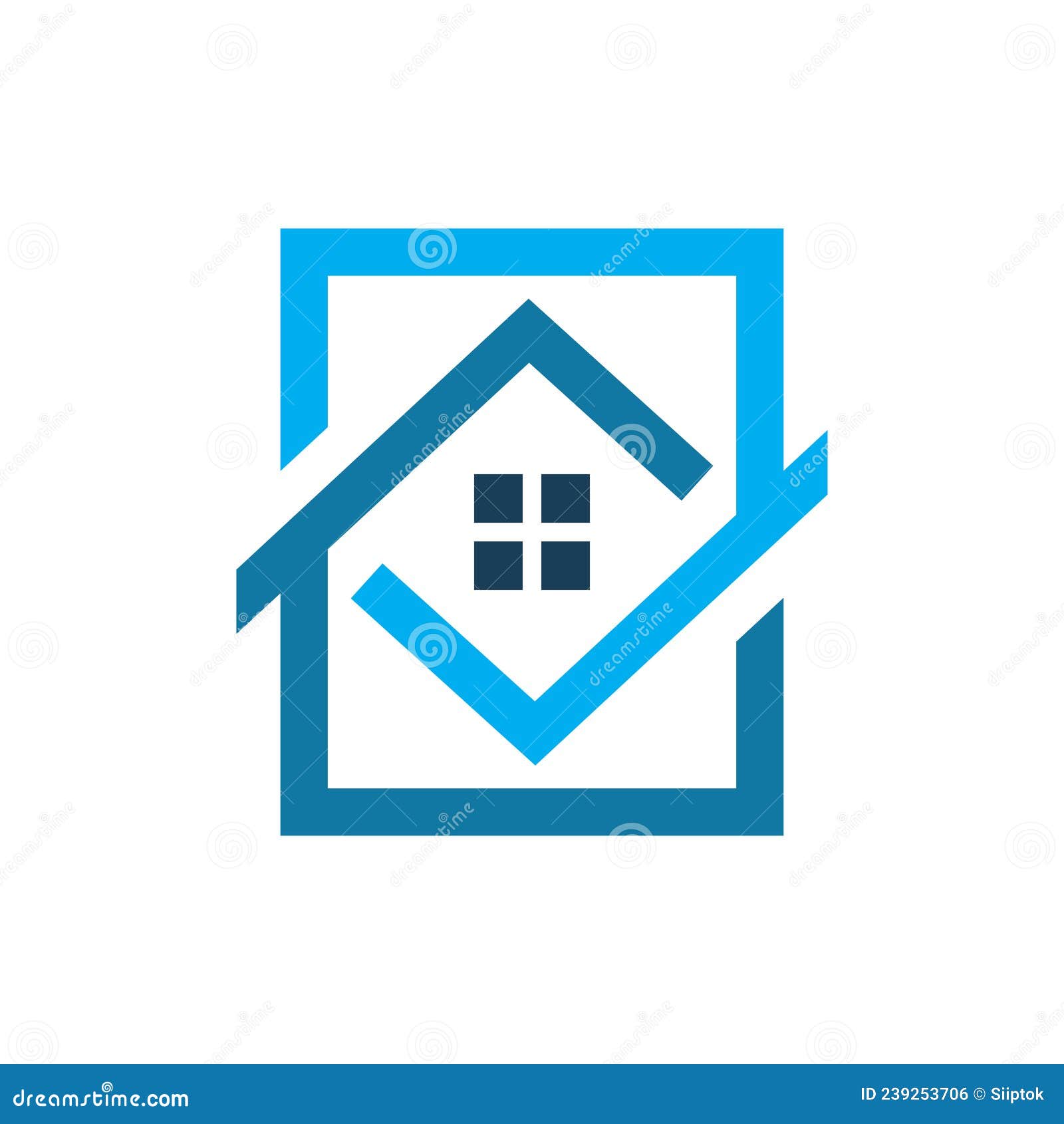 Square House Building Check Logo Design Stock Vector - Illustration of ...