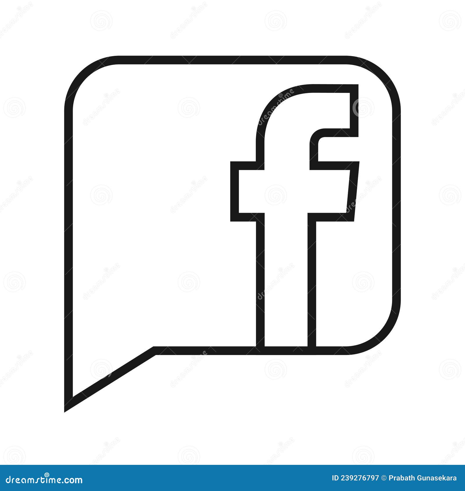 Facebook Logo with Vector Eps File. Squared Black Colored Editorial ...