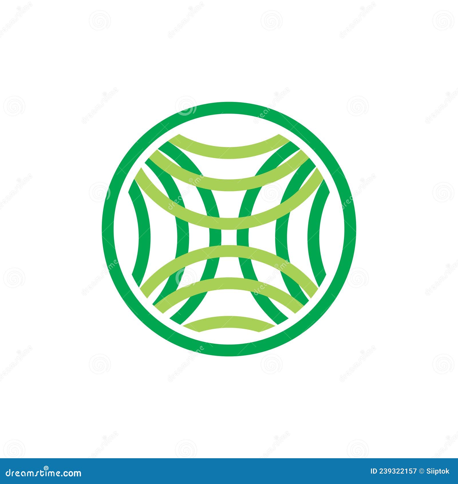 Abstract Green Circle Landscape Color Line Logo Design Stock Vector ...