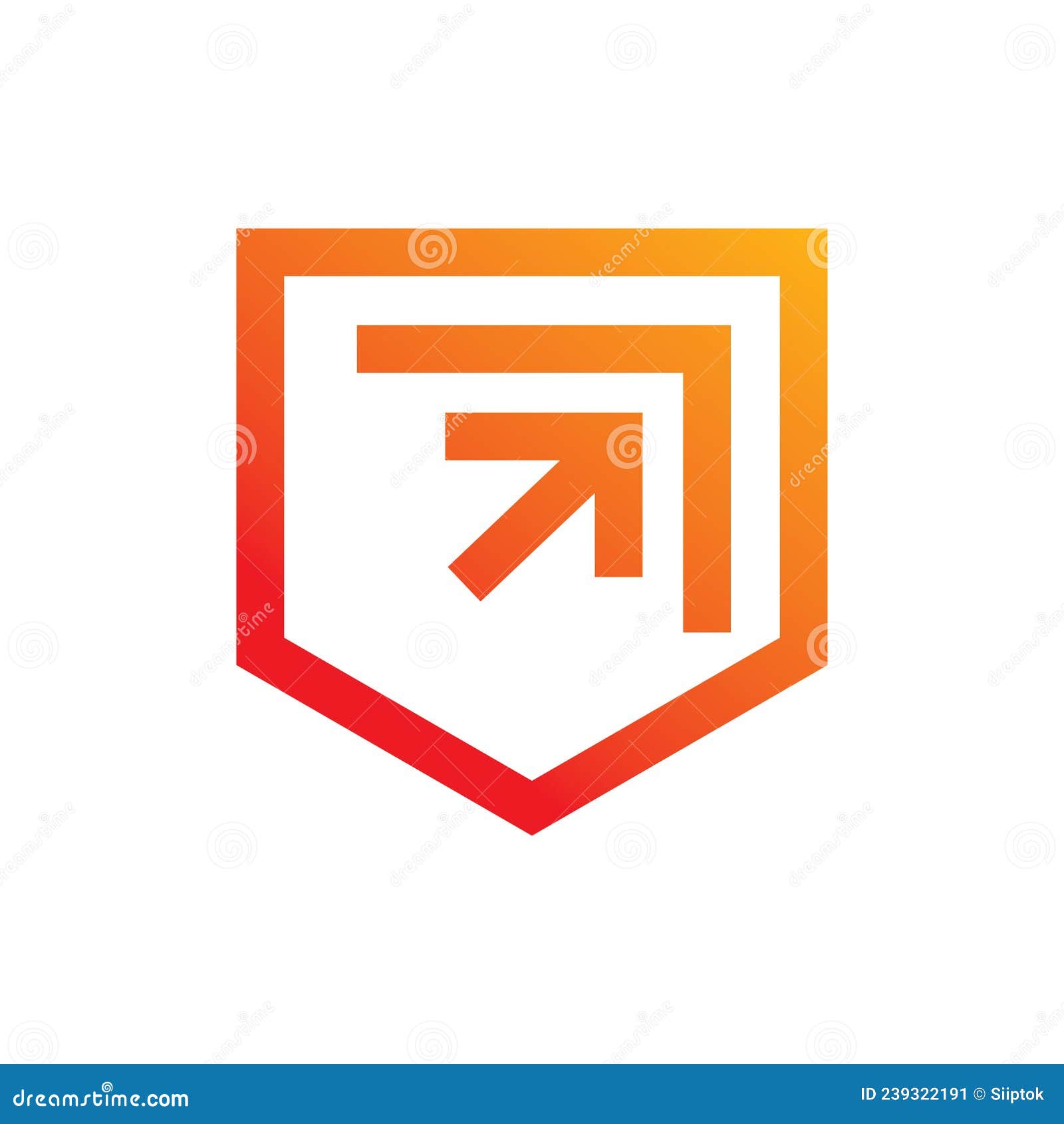 Badge Color Line Arrow Logo Design Stock Vector - Illustration of media ...