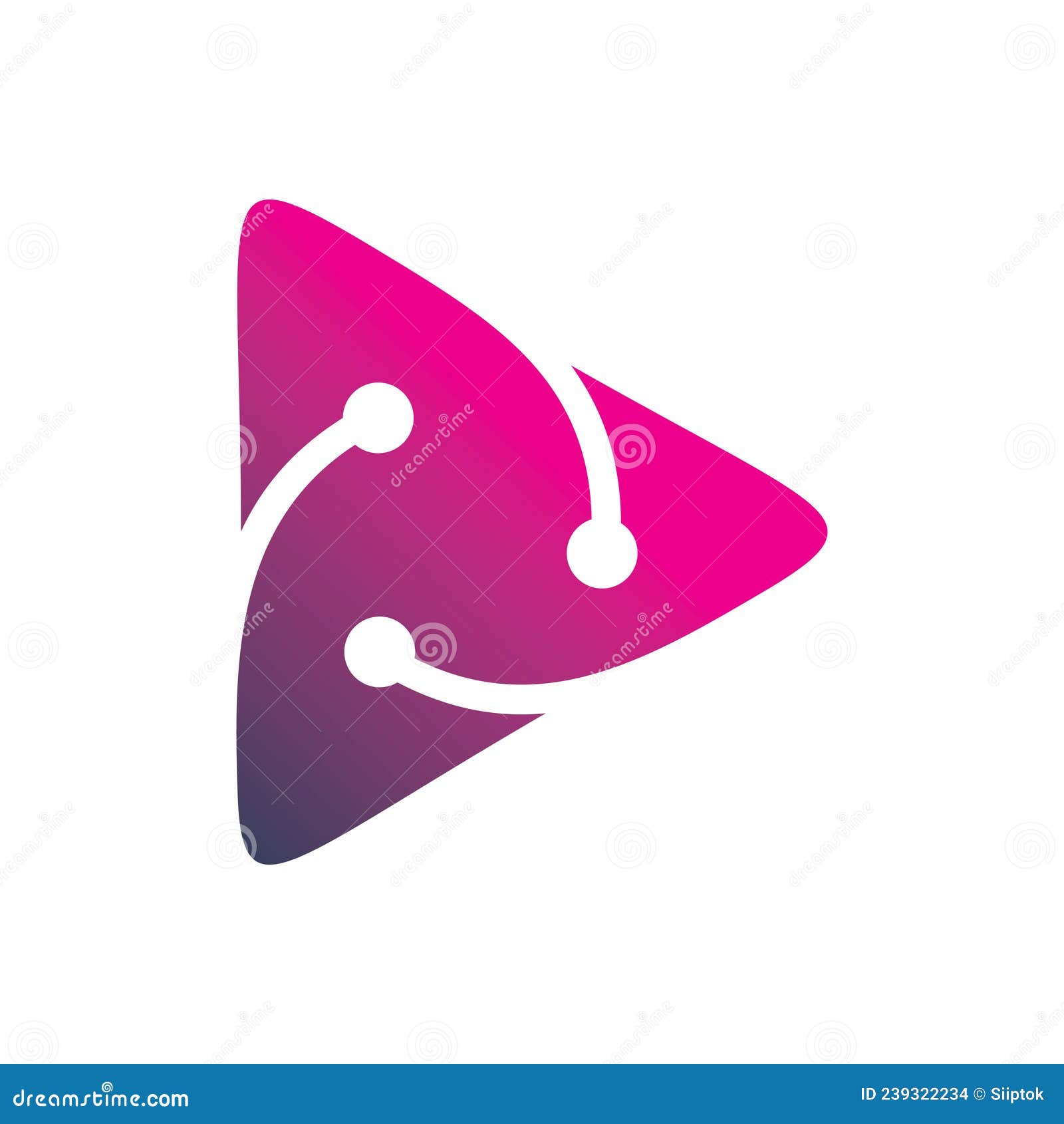 Infinity Play Button Arrow Logo Design Stock Vector - Illustration of ...