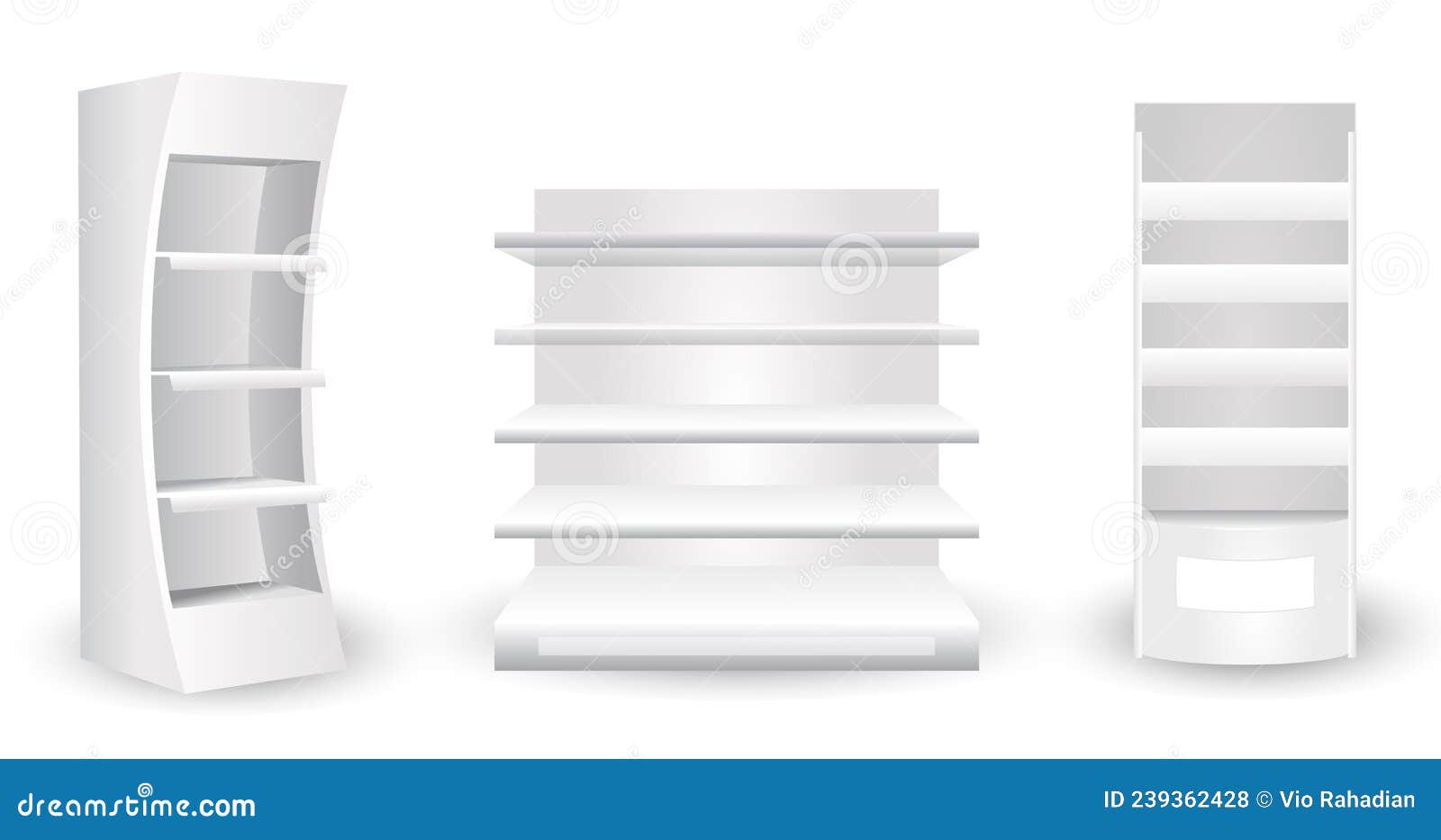 Promotion Shelf Retail Trade Stands Various Types and Sizes. Stock ...
