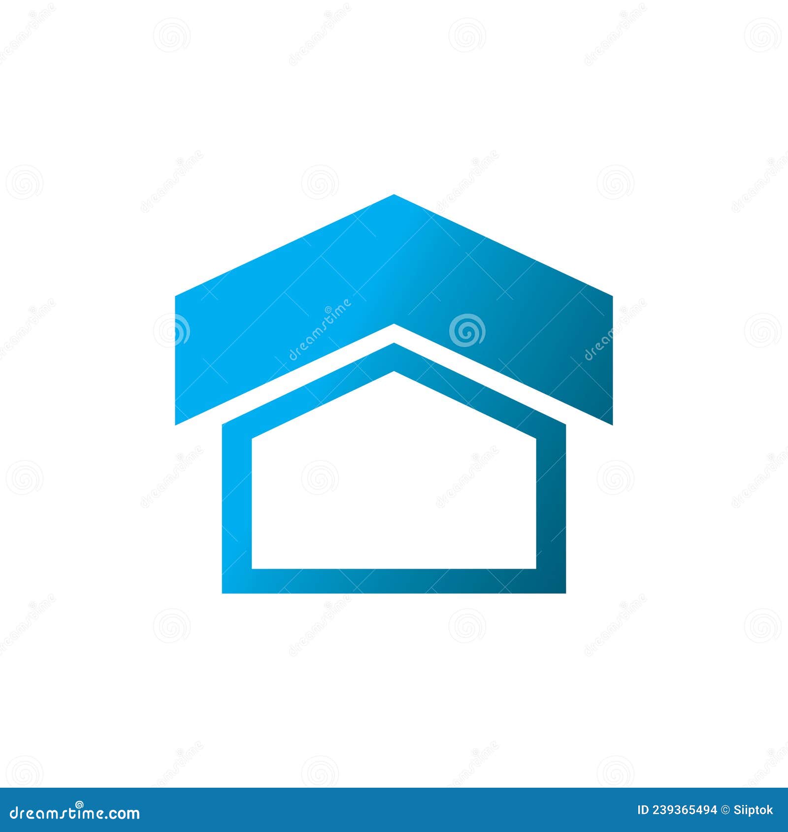 Blue Color House Building Logo Design Stock Vector - Illustration of ...