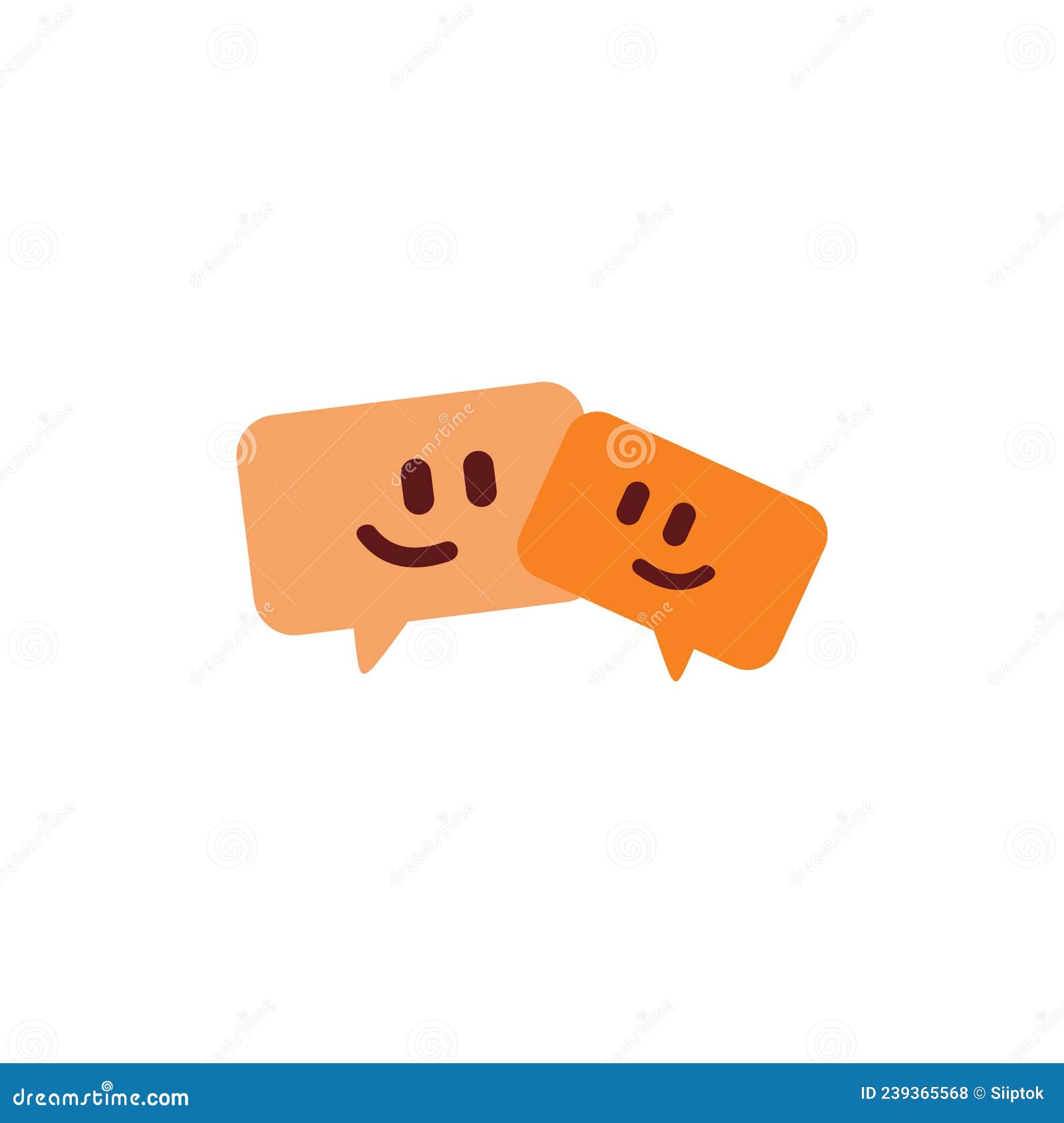 Happy Smile Chat Logo Design Stock Vector - Illustration of design ...