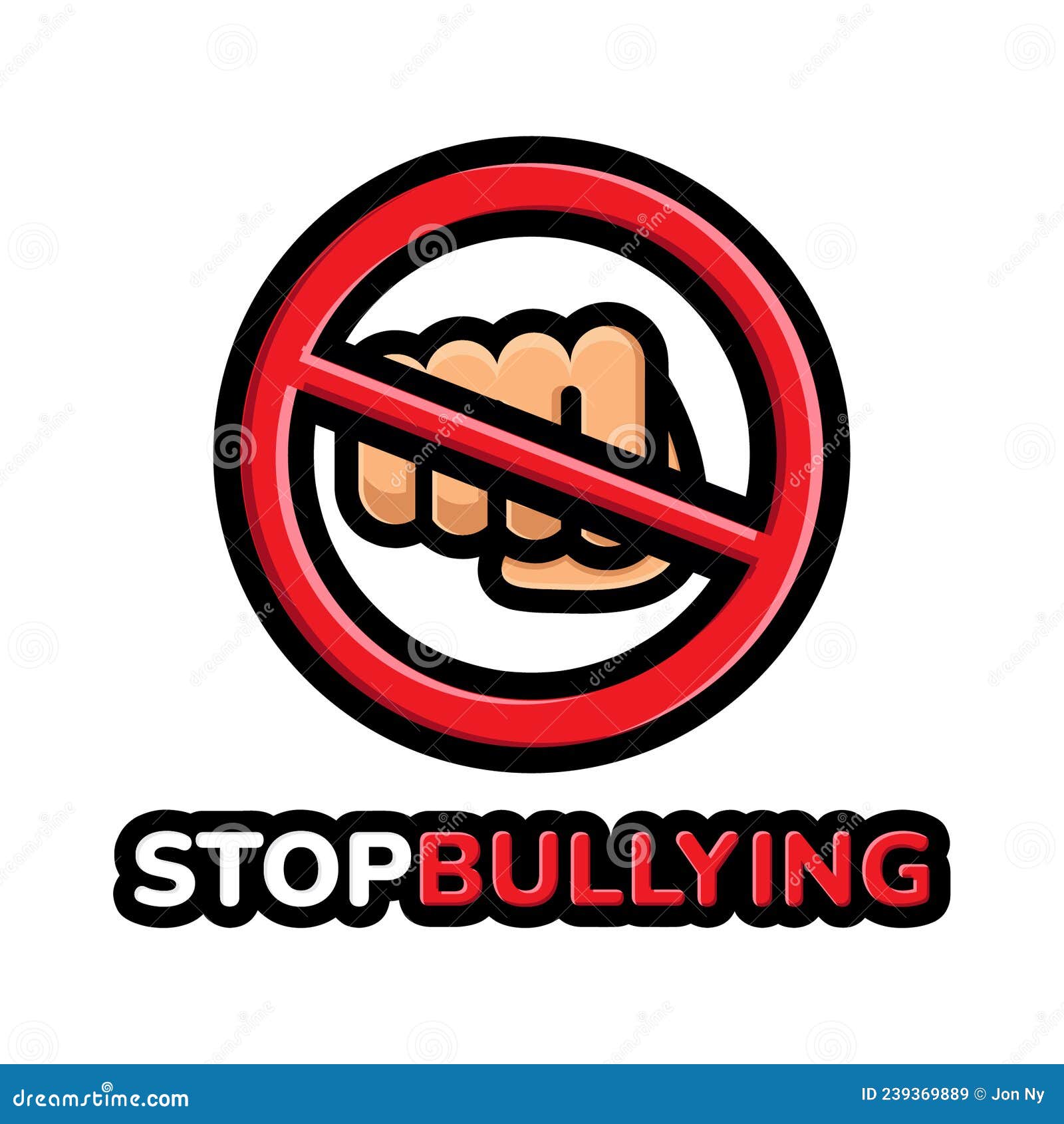 Bully Stop Sign Vector Design Stock Vector - Illustration of abuse ...