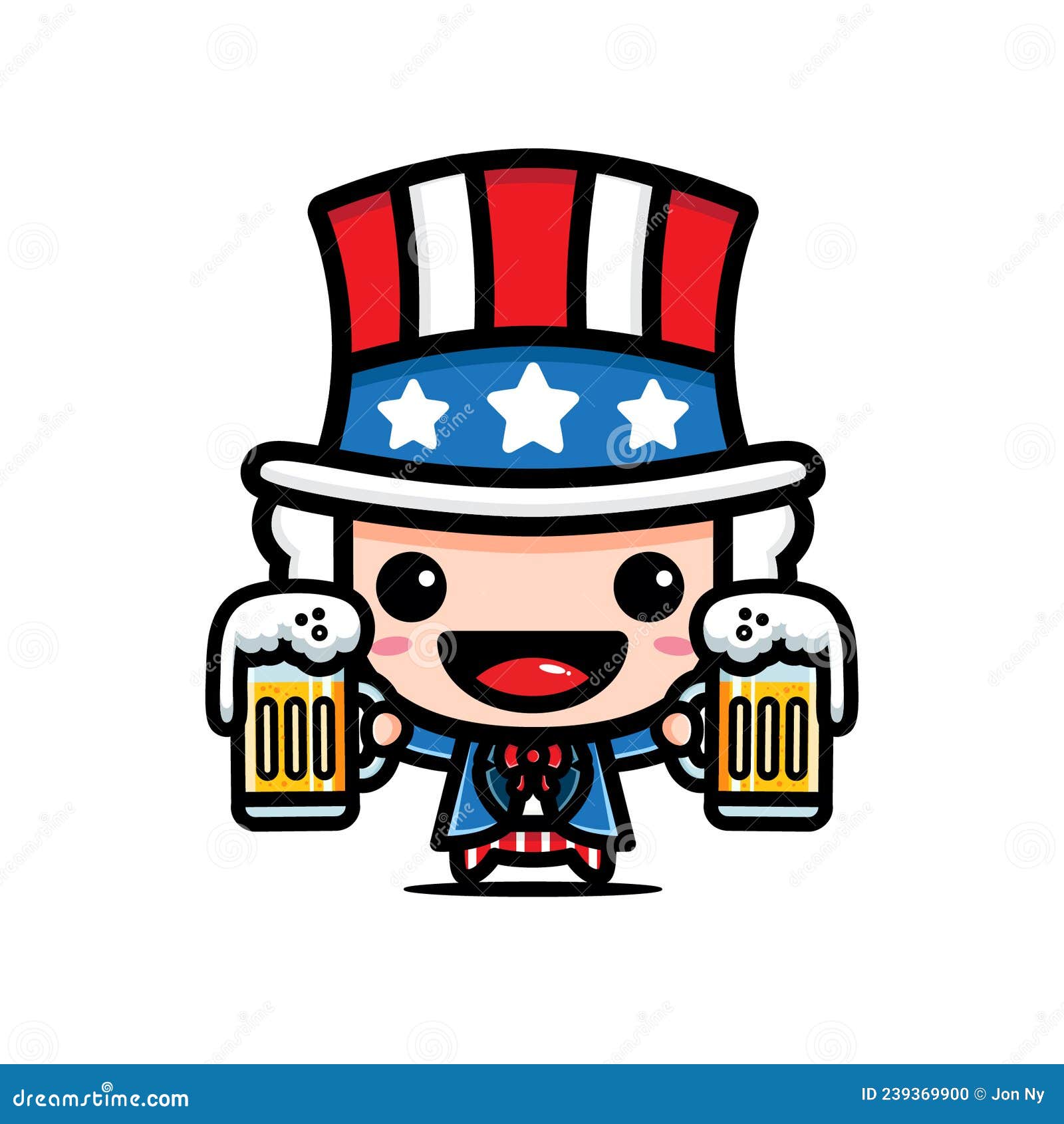 Uncle Sam Holding A Sign Vector Illustration | CartoonDealer.com #9352264