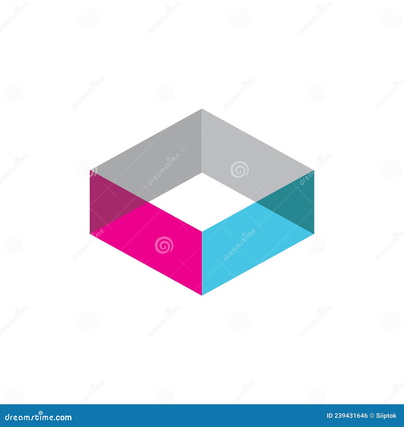 Full Color Cube 3d Box Logo Design Stock Vector - Illustration of ...