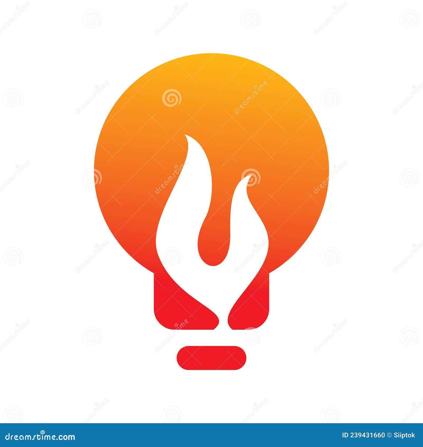 Hot Light Bulb Idea Fire Flame Logo Design Stock Vector - Illustration ...