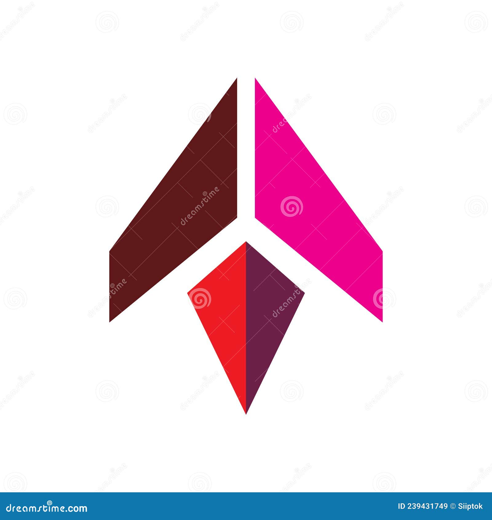 Geometry Arrow Rocket Modern Color Shape Stock Vector - Illustration of ...