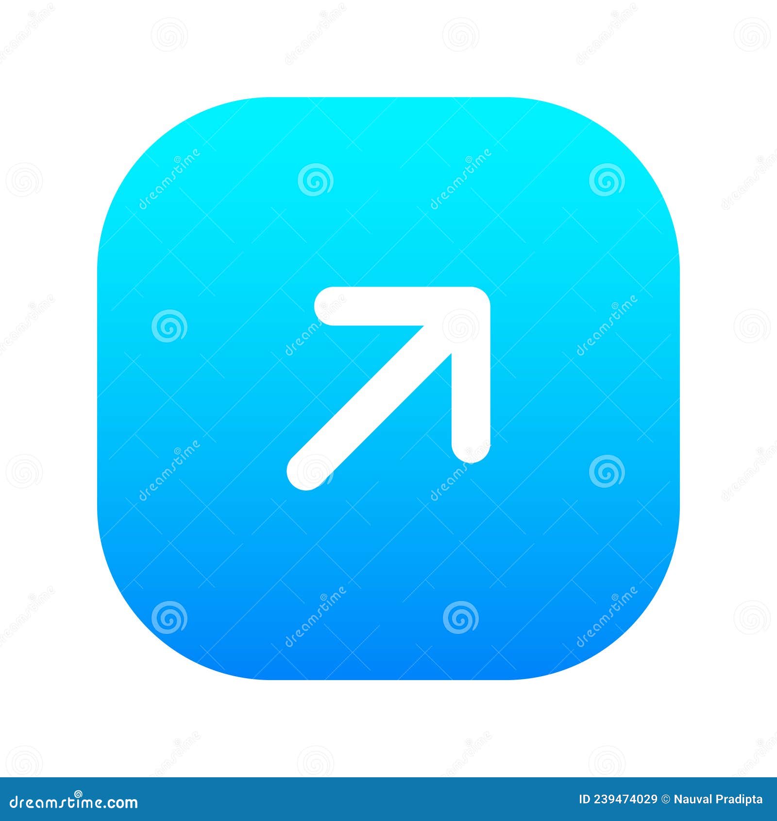 Top Right Arrow 2 Gradient Style Icon Stock Vector - Illustration of ...