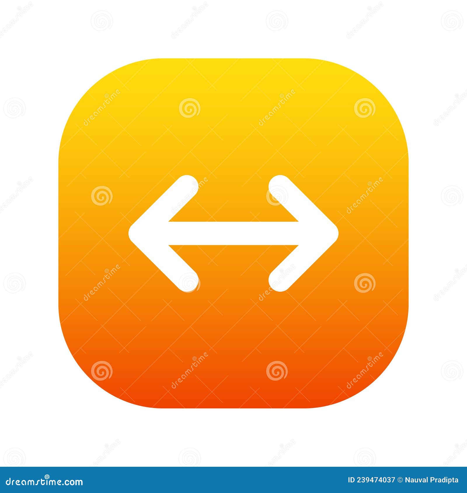 Two Direction Horizontal Arrow 1 Gradient Style Icon Stock Vector ...