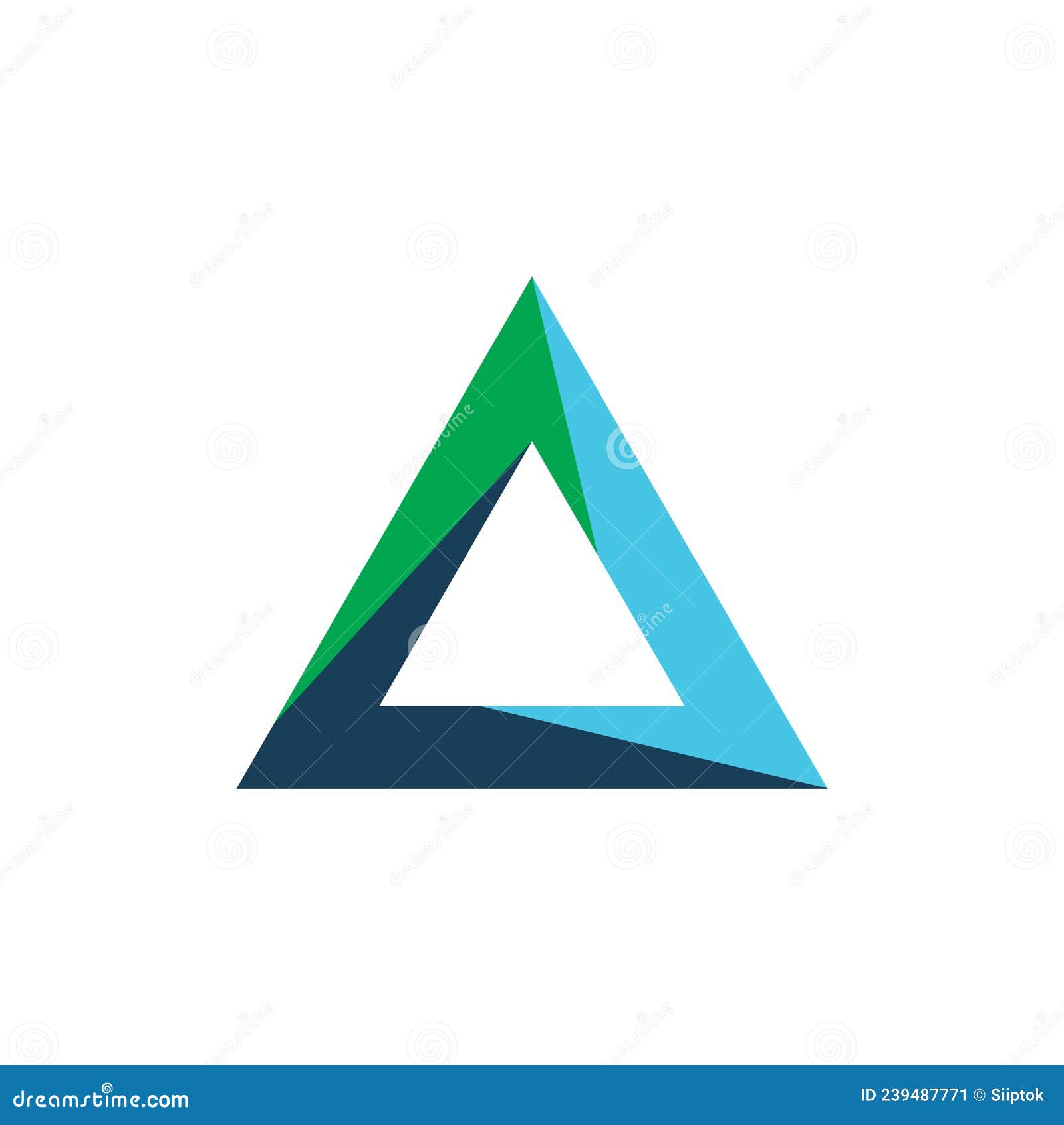 Triangle Corner Full Color Logo Design Stock Vector - Illustration of ...