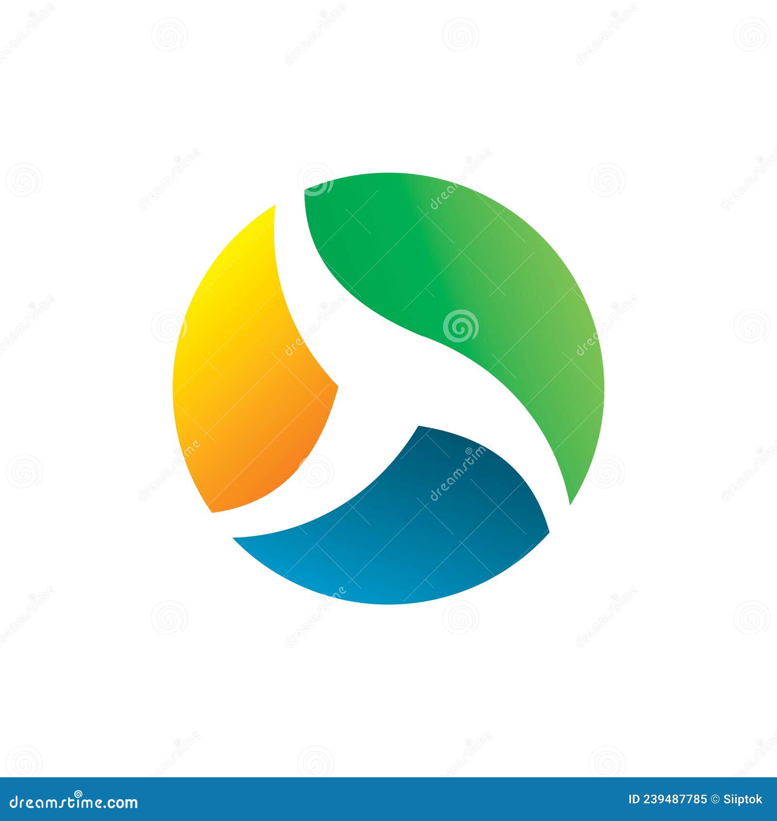 Full Color Circle Spin Logo Design Stock Vector - Illustration of ...