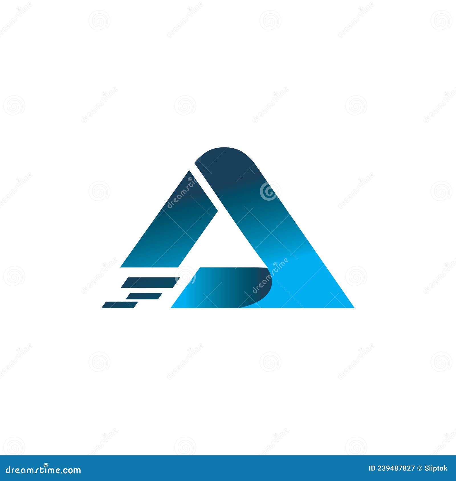 Initial a Letter Motion Speed Fast Logo Design Stock Vector ...