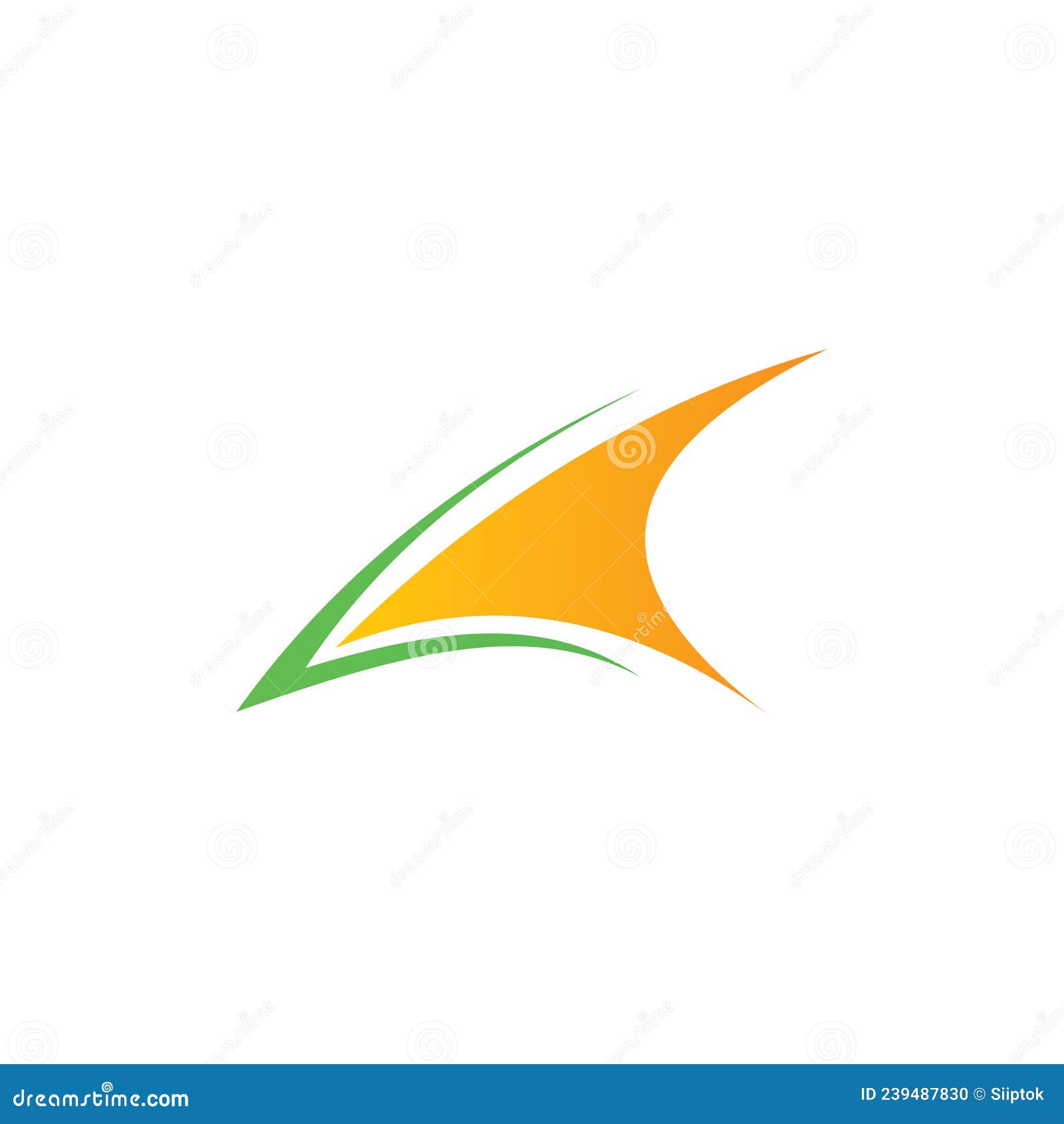 Full Color Dynamic Arrow Logo Design Stock Vector - Illustration of ...