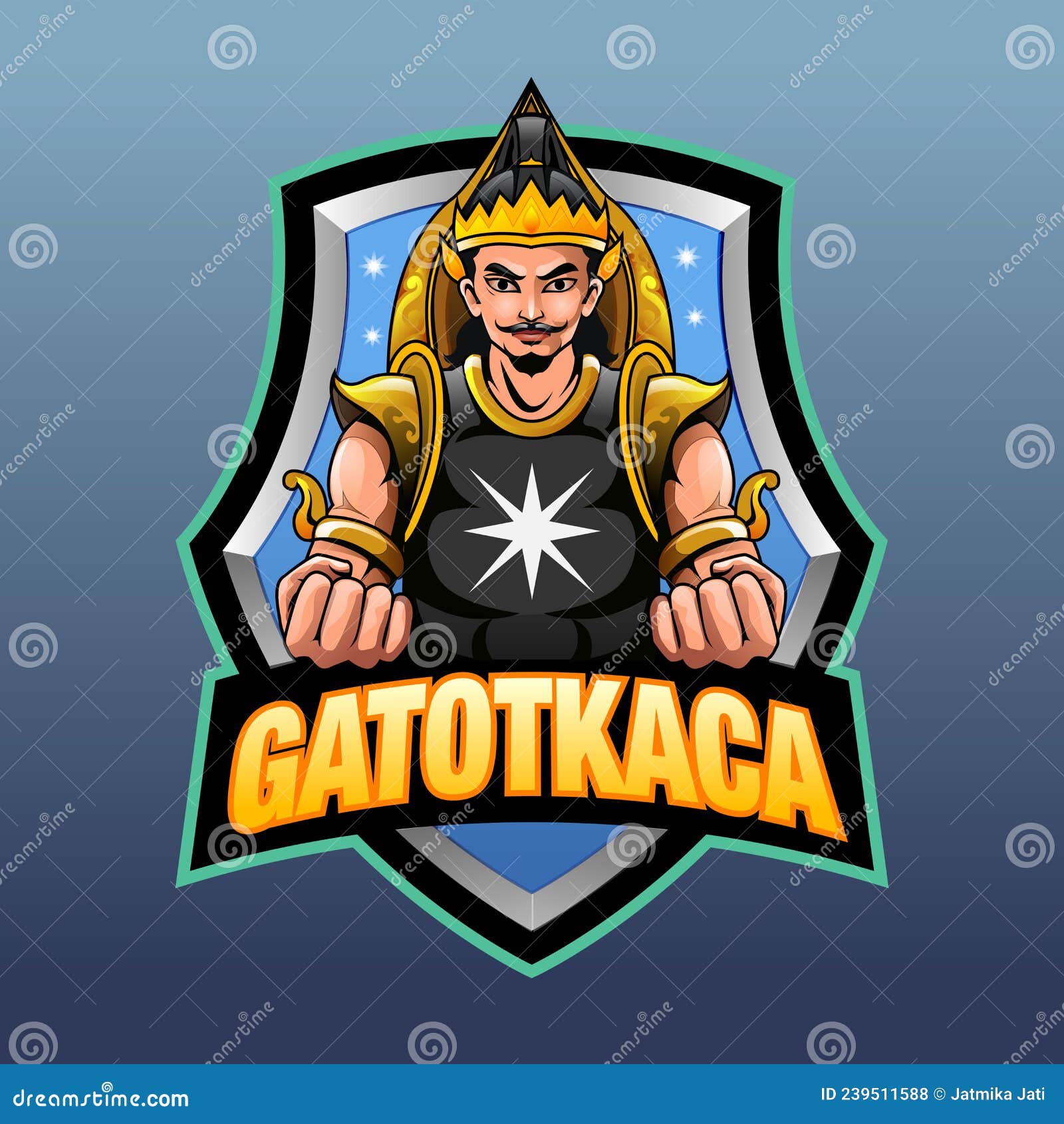 Gatotkaca stock vector. Illustration of game, fighter - 239511588