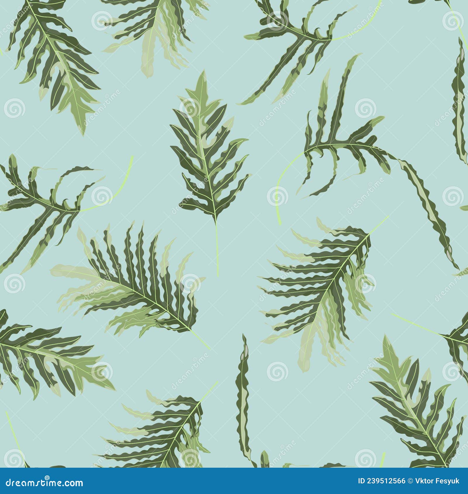 Fern Seamless Pattern. Leaves of the Fern. Pattern for the Fabric. Fern ...