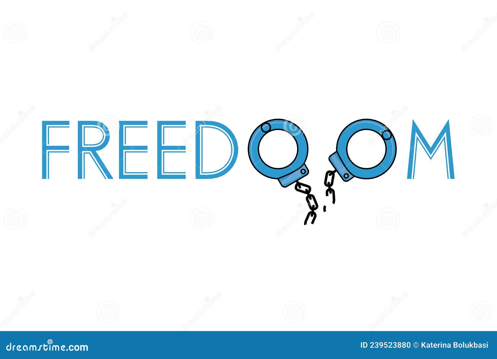 Freedom Illustration Logo Lettering Text Stock Vector - Illustration of ...