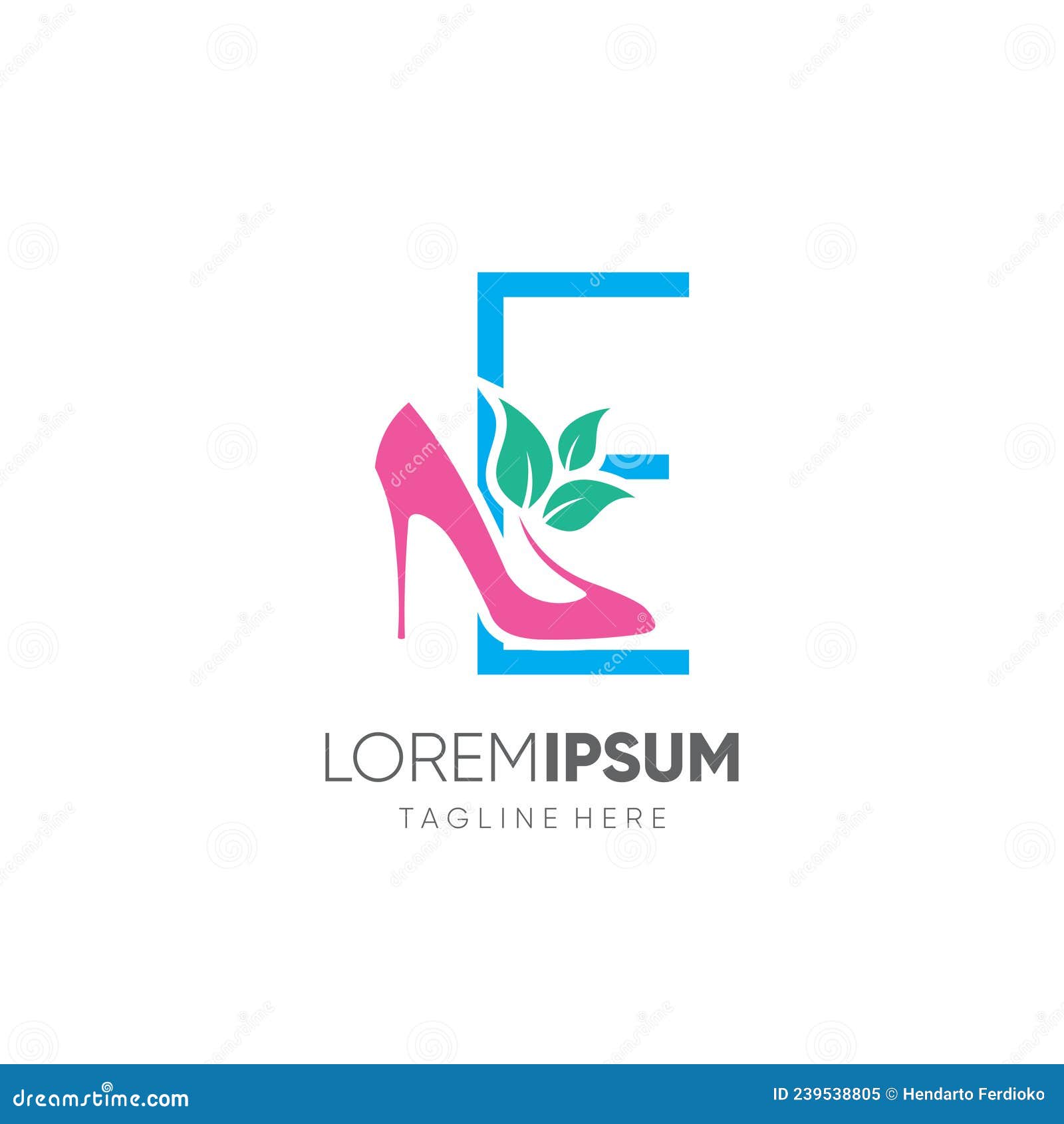 Letter E Women Shoes Heel Logo Design Vector Icon Graphic Stock Vector ...