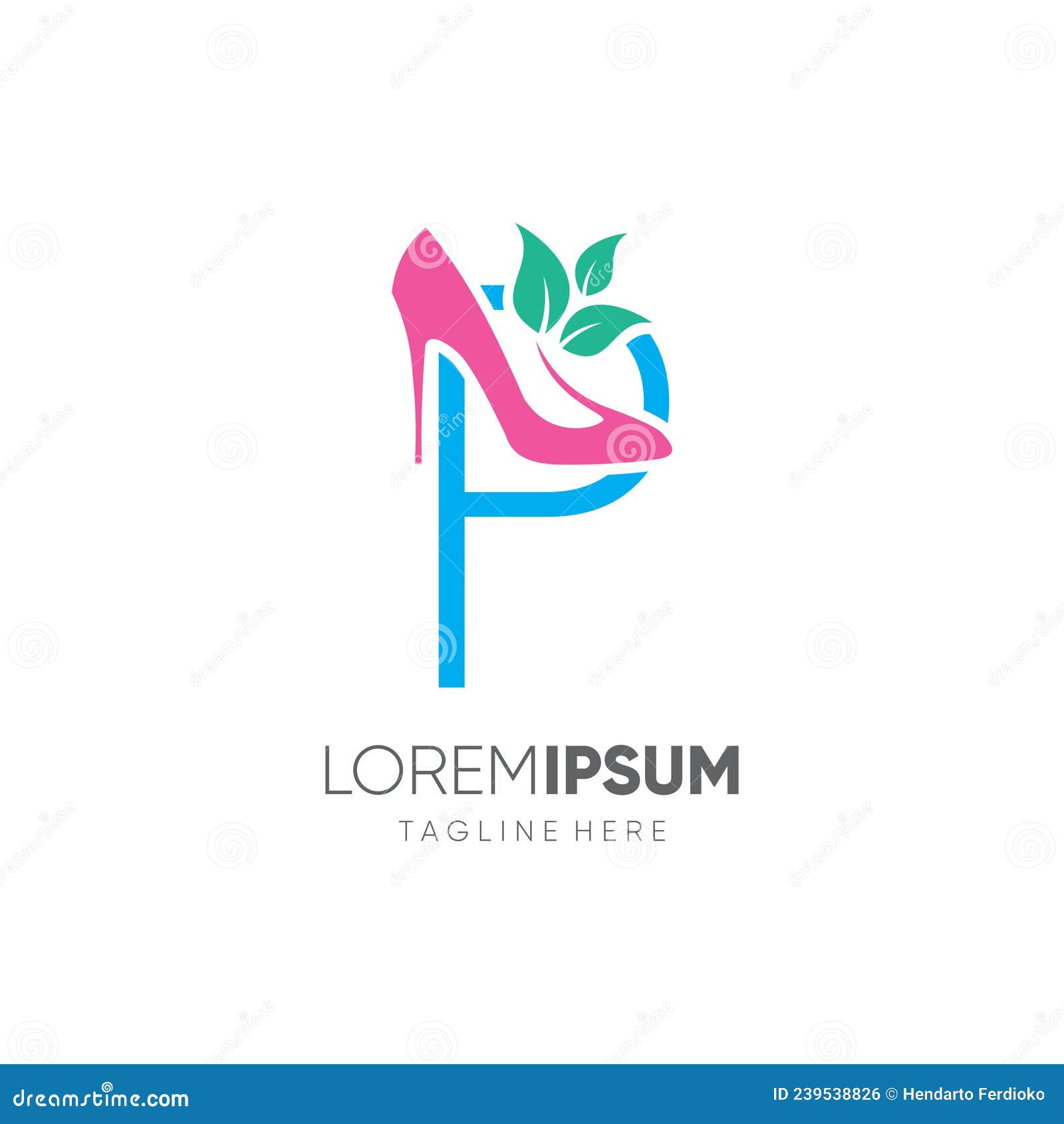 Letter P Women Shoes Heel Logo Design Vector Icon Graphic Stock Vector ...