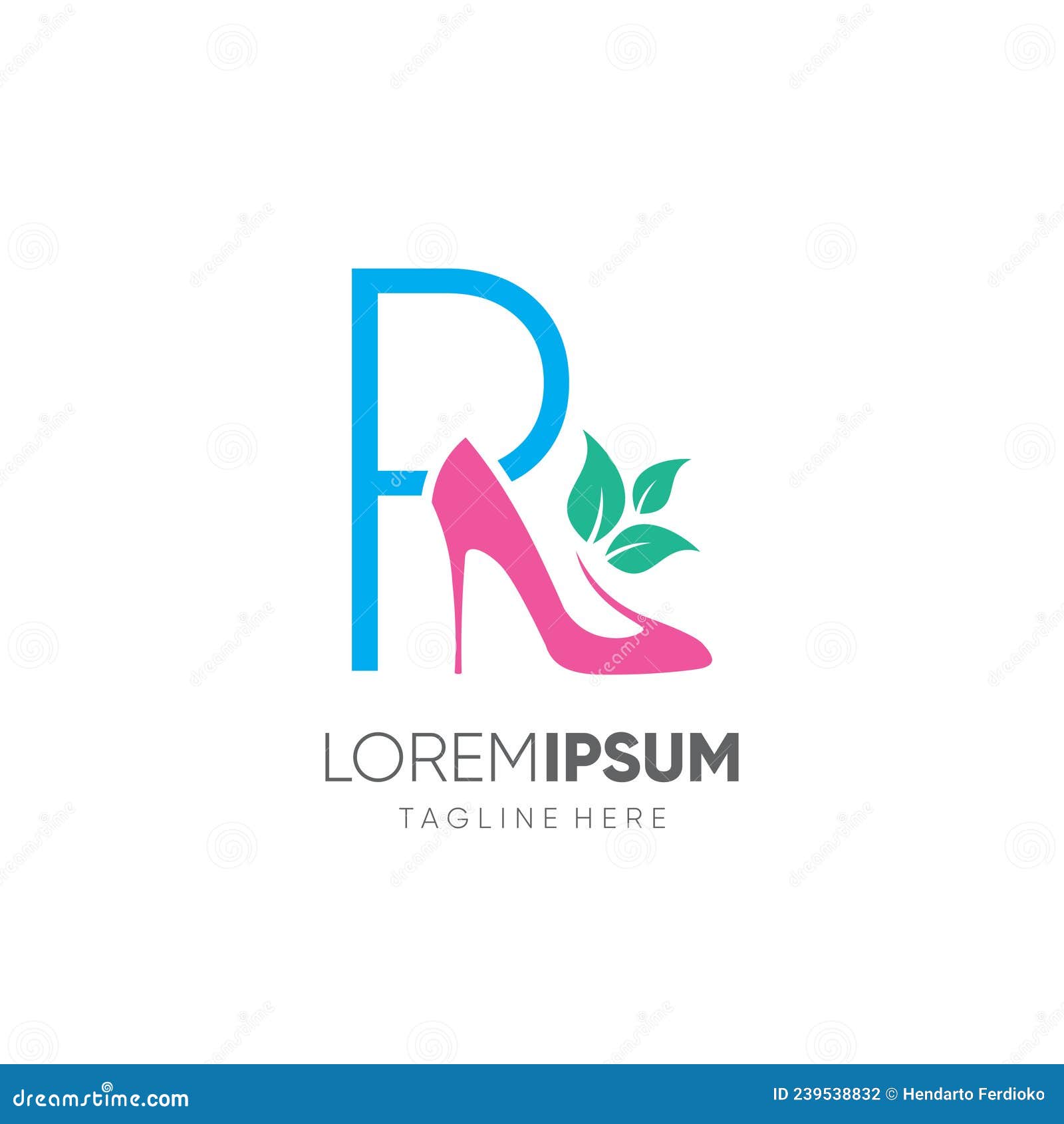 Letter R Women Shoes Heel Logo Design Vector Icon Graphic Stock Vector ...