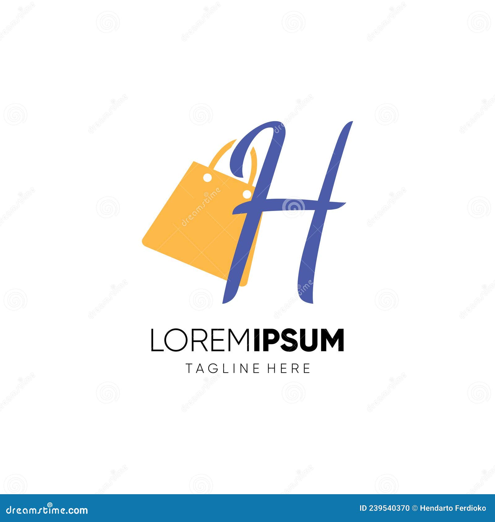 Letter H Shopping Bag Logo Design Vector Icon Graphic Stock Vector ...