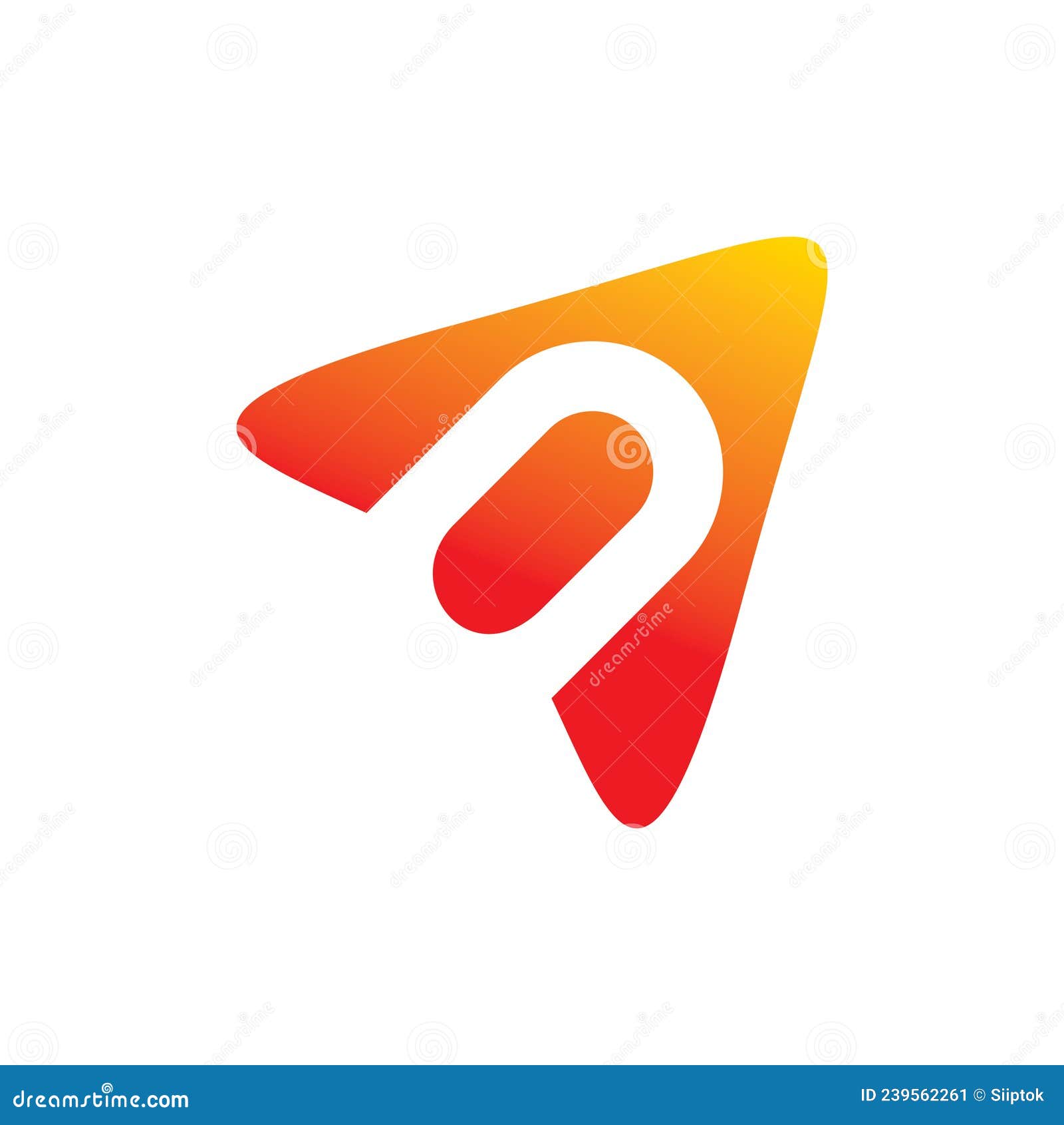 Triangle Arrow Red Rocket Logo Design Stock Vector - Illustration of ...