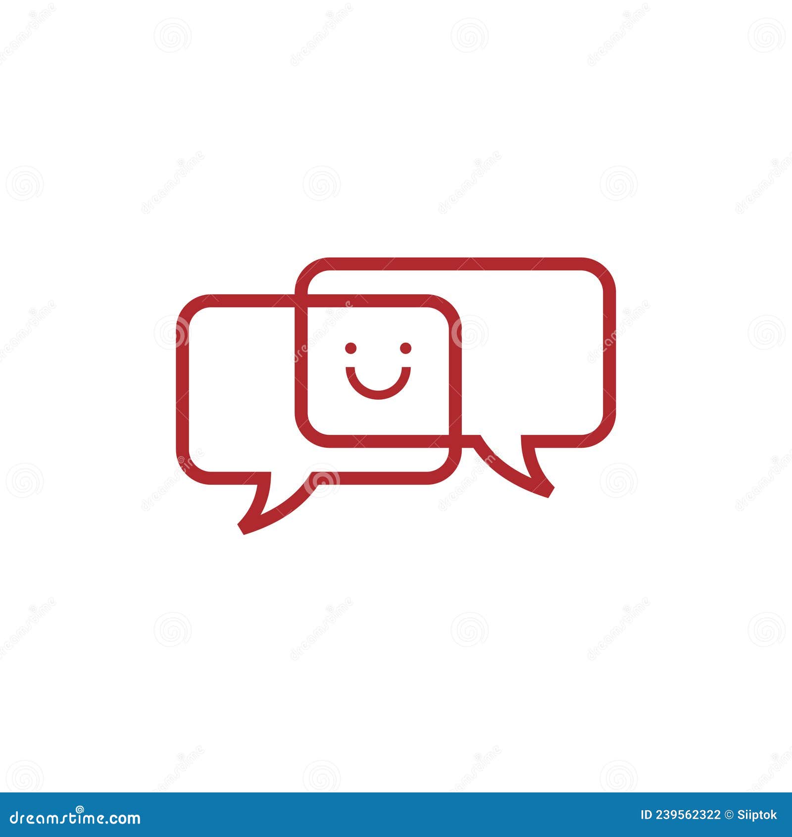 Happy Chat Color Line Logo Design Stock Vector - Illustration of ...