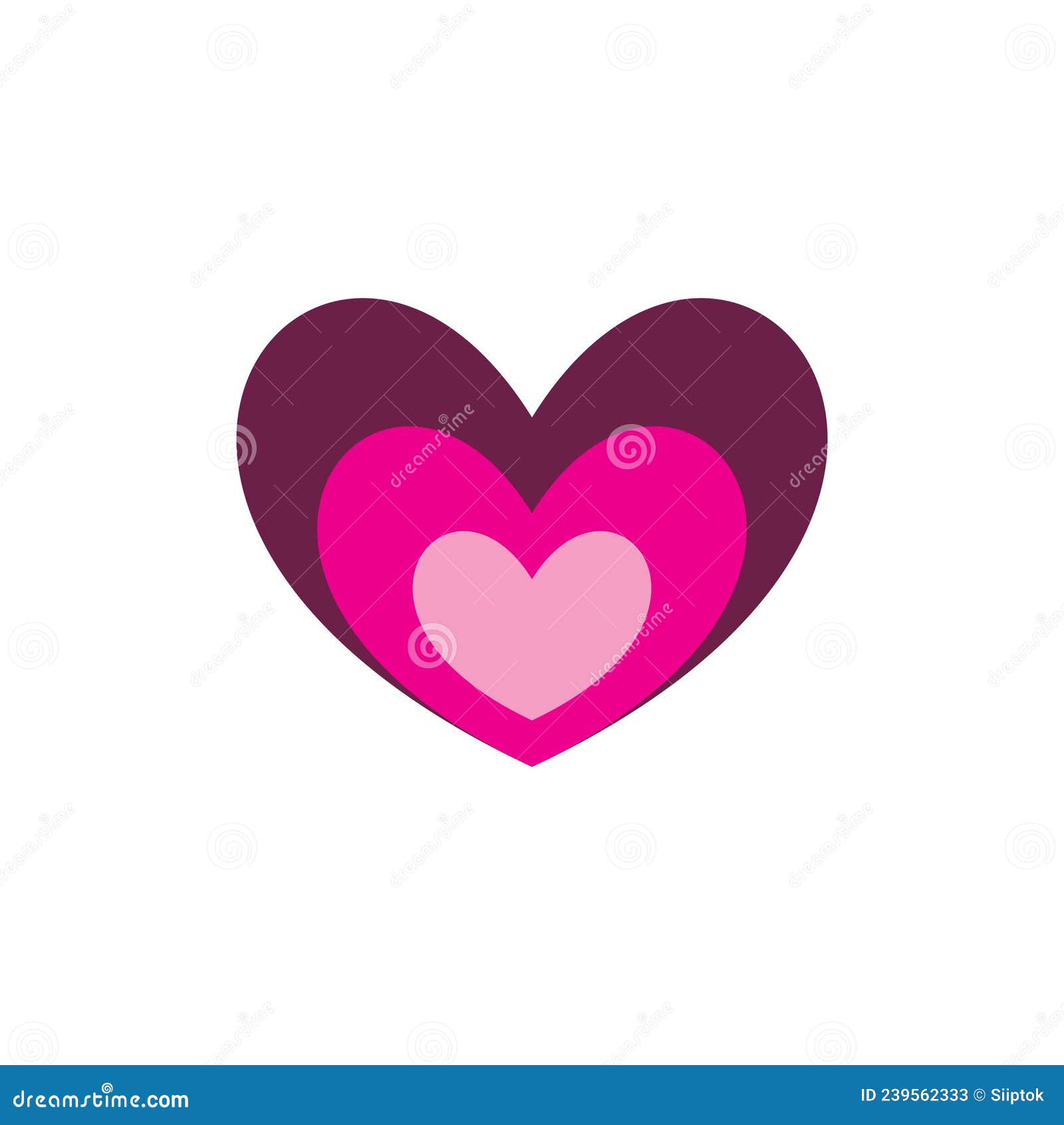 Full Color Love Heart Color Shape Logo Design Stock Vector ...