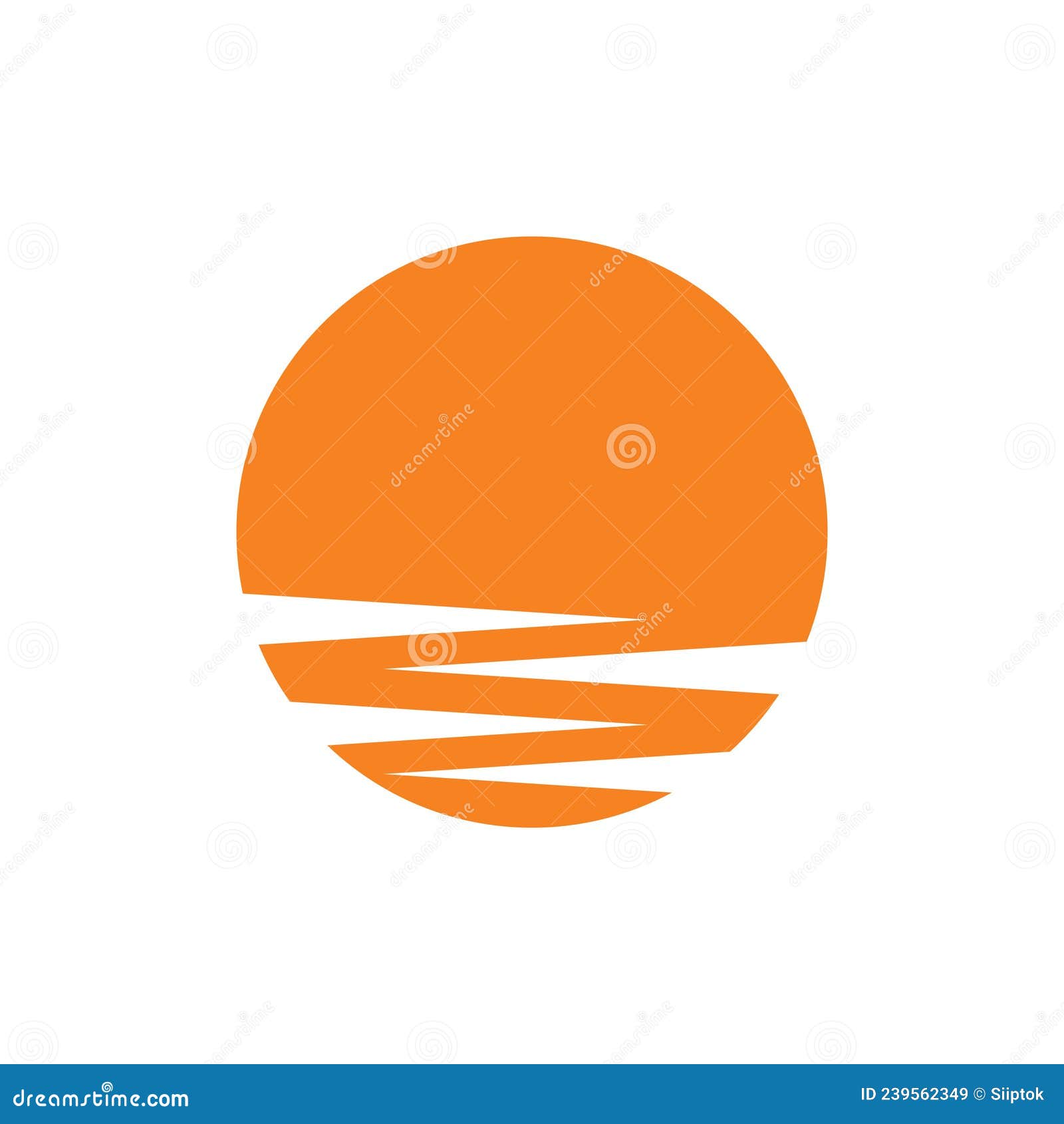 Circle Sunset Sun Logo Design Stock Vector - Illustration of design ...