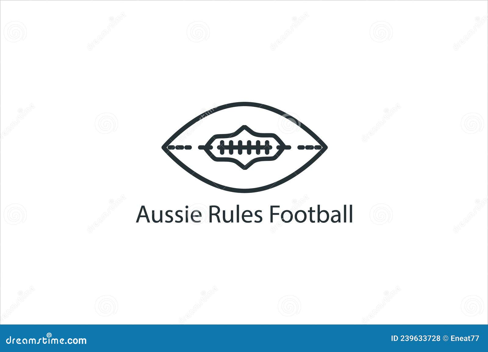 Aussie Rules Football Icon Thin Line Stock Illustration Stock Vector ...