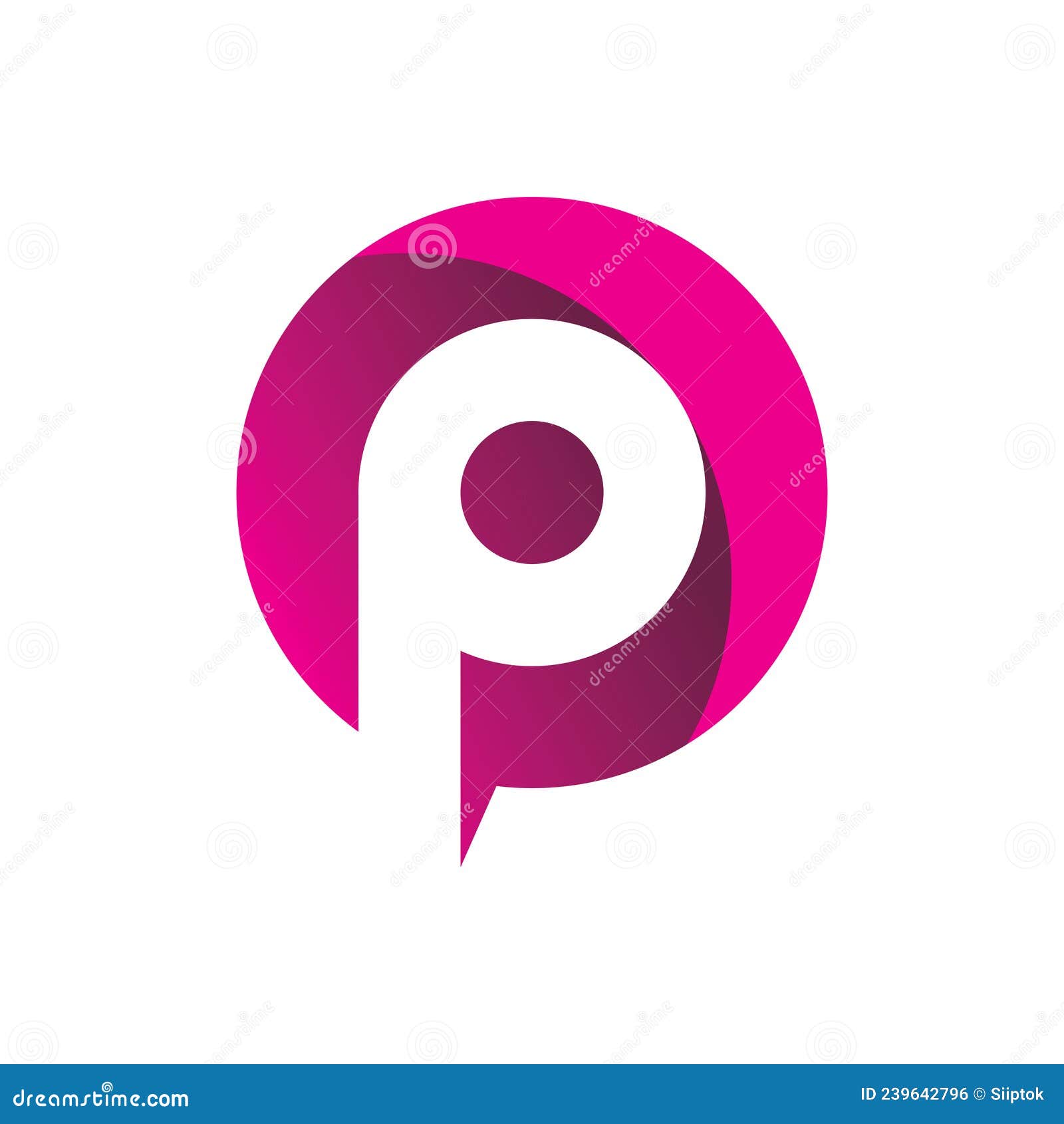 Circle Initial P Letter Logo Design Stock Vector - Illustration of ...