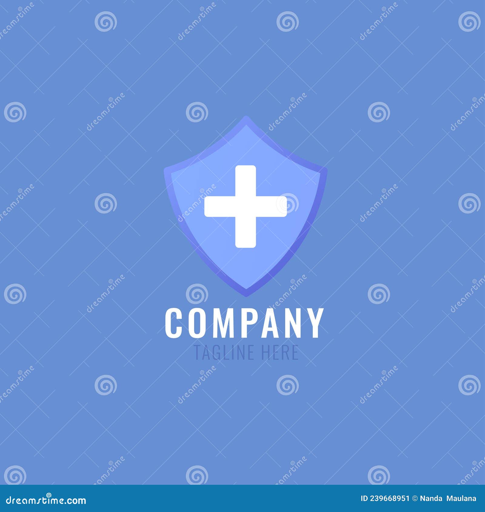 Modern Logo Shield Plus stock vector. Illustration of modern - 239668951