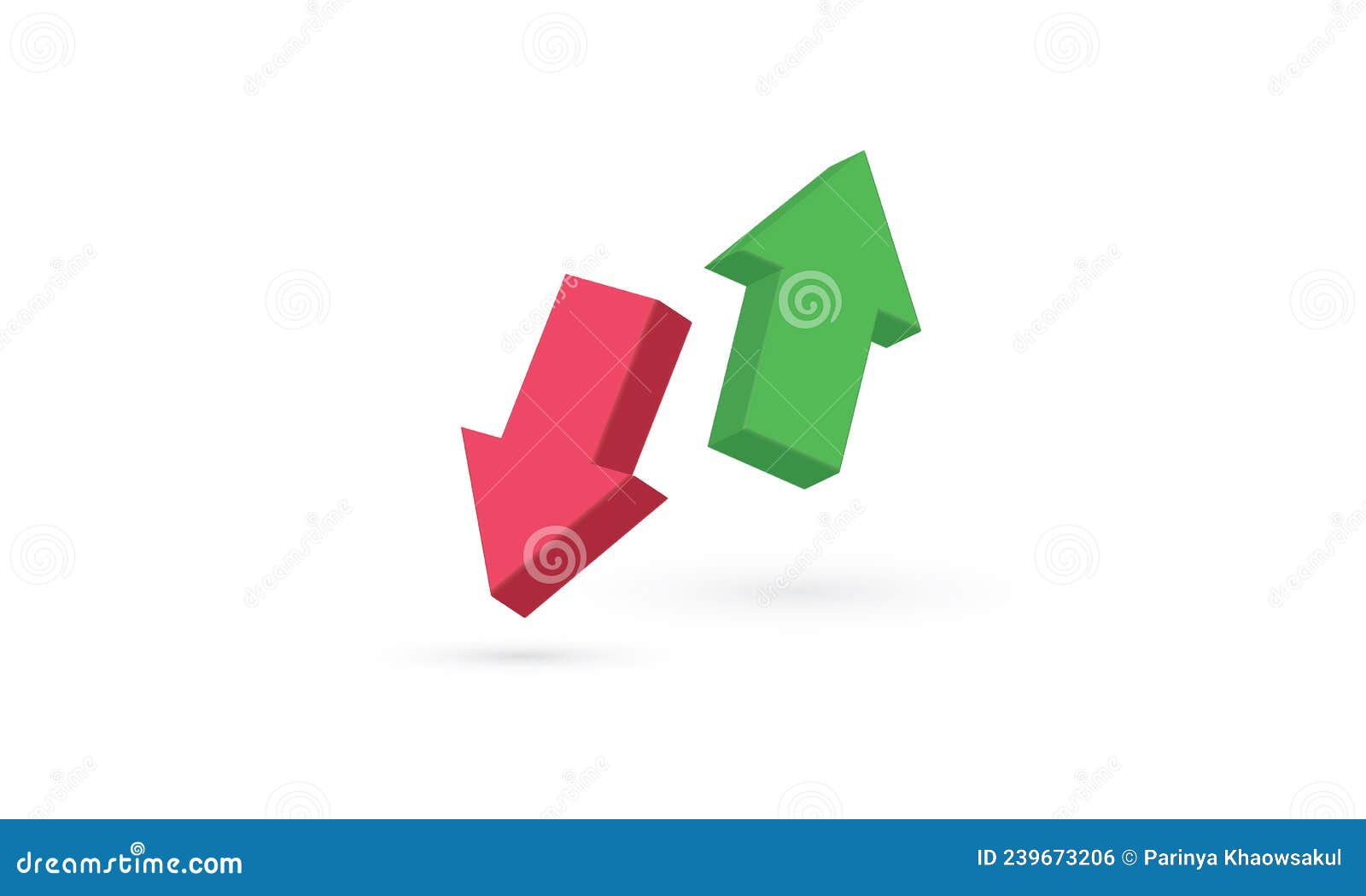 Green Up Arrow and Red Down Arrow Stock Vector - Illustration of design ...