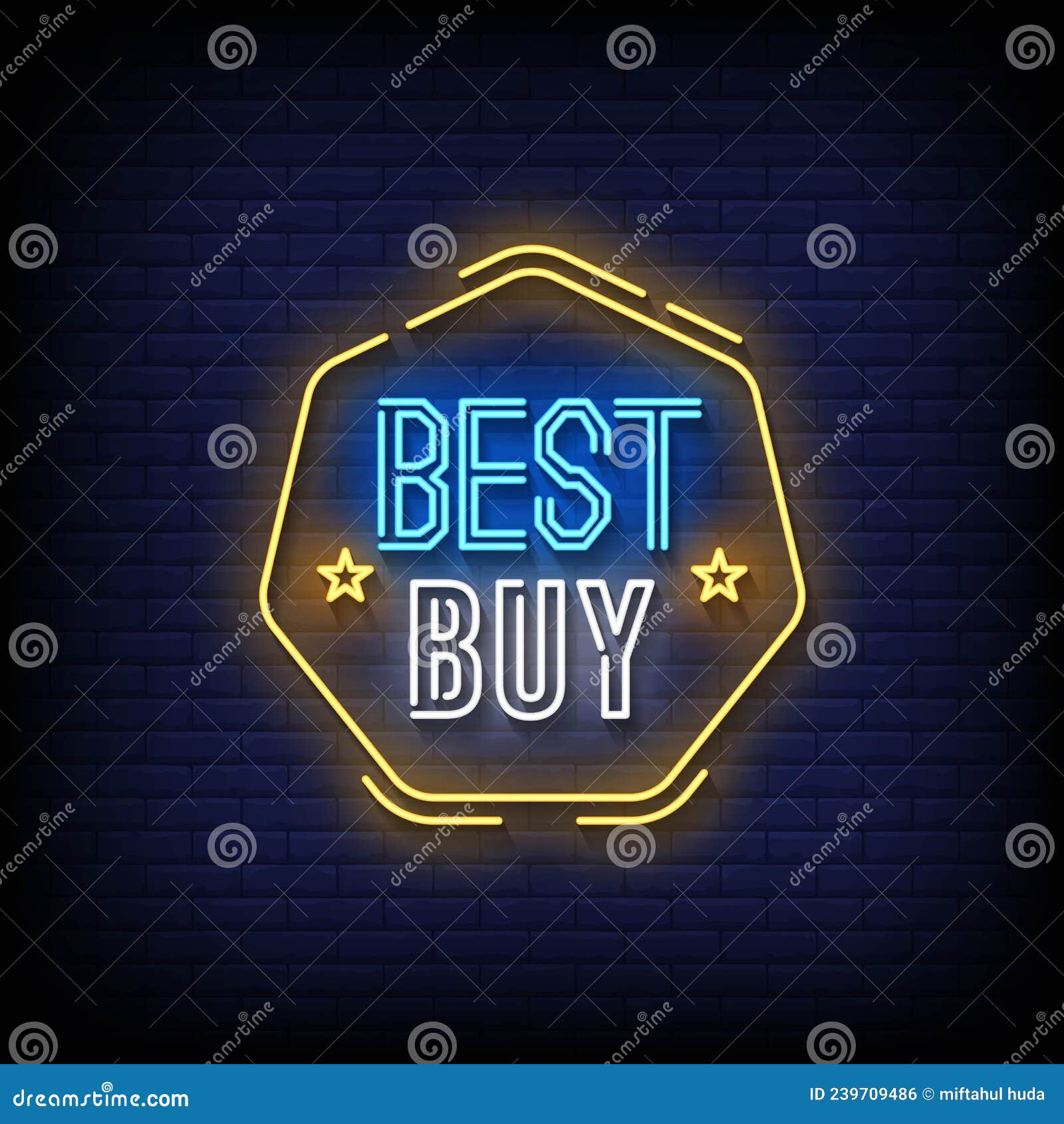 Best Buy Neon Signs Style Text Vector Stock Vector - Illustration of ...