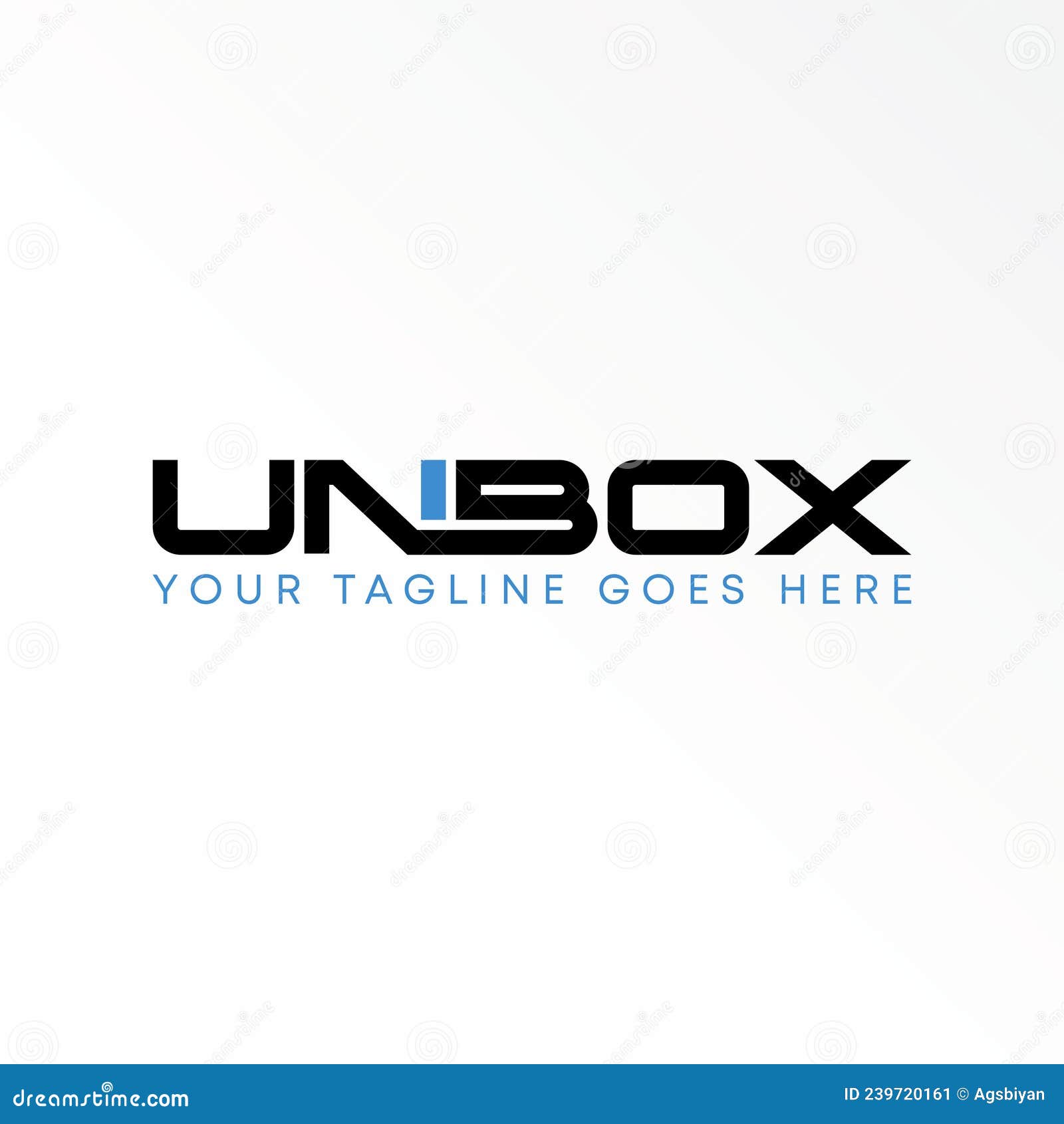 Letter UNBOX Free Vector Stock. Connection Abstract Design Concept ...