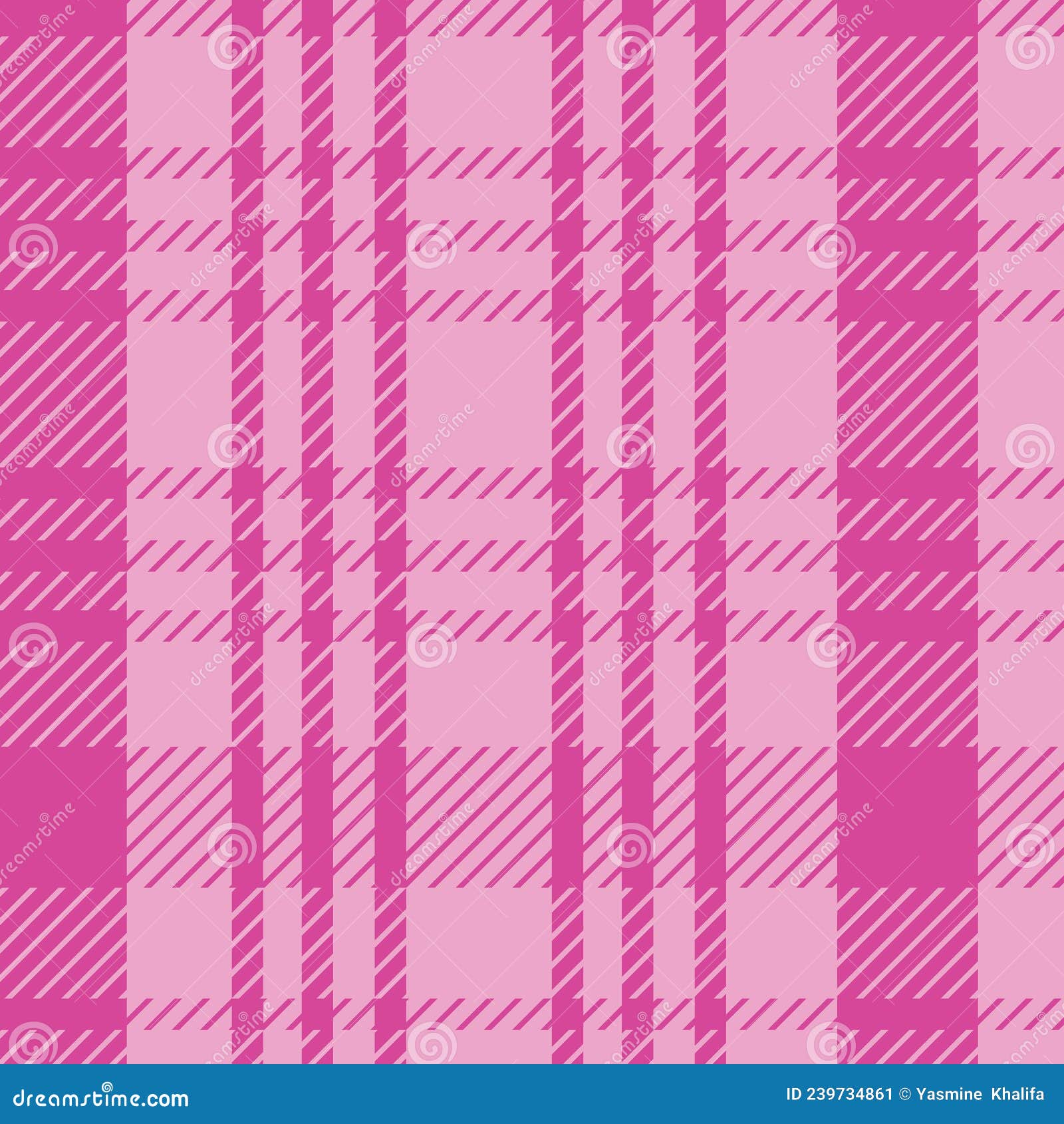 Pink and Fuchsia Plaid Tartan Checkered Seamless Pattern. Stock Vector ...