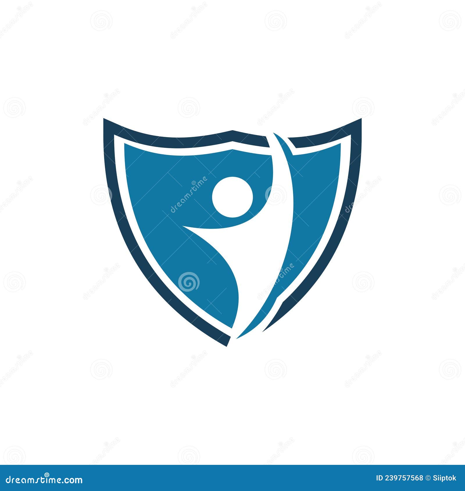 People Shield Blue Color Logo Design Stock Vector - Illustration of ...