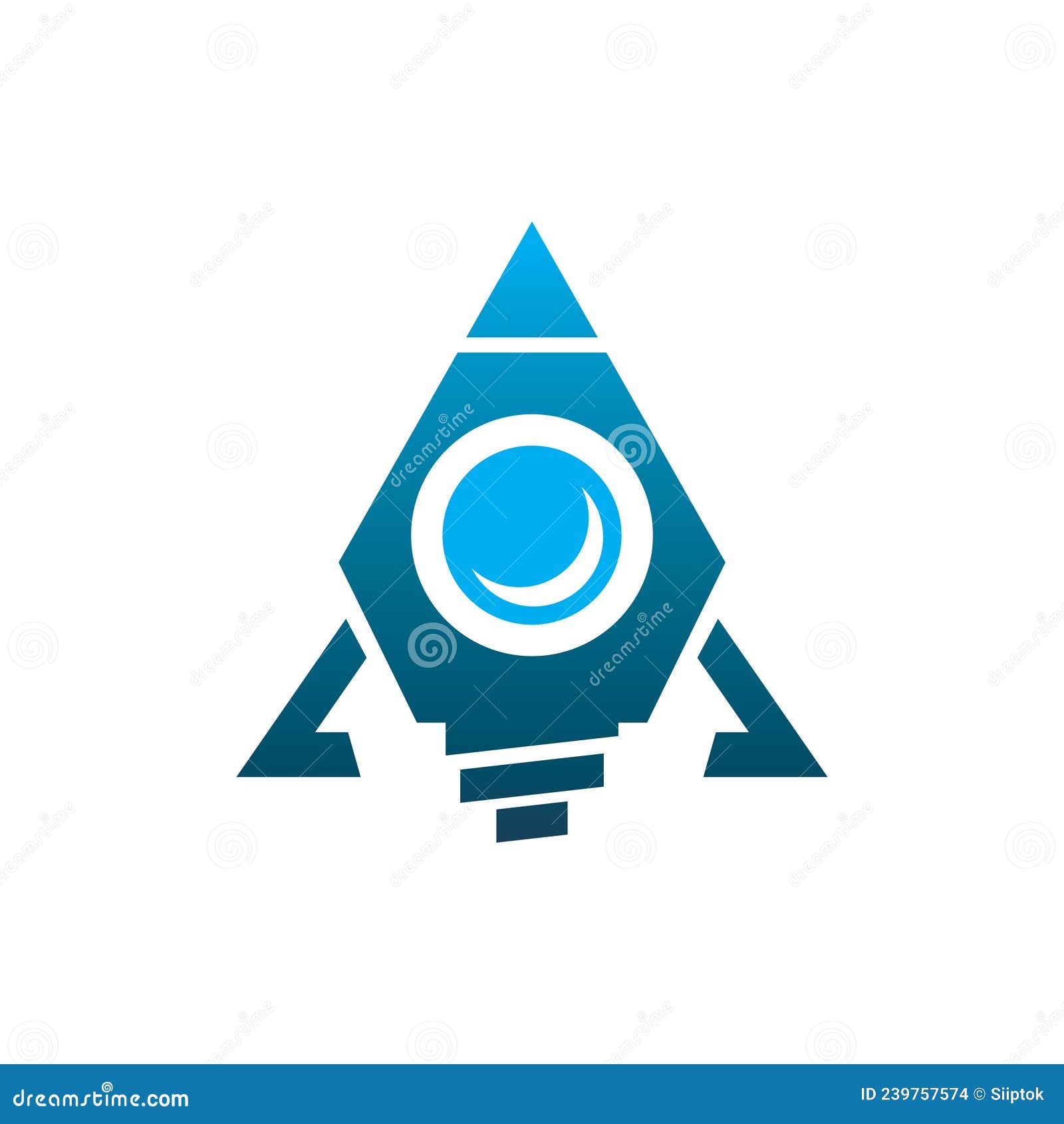 Geometry Rocket Color Shape Logo Design Stock Vector - Illustration of ...