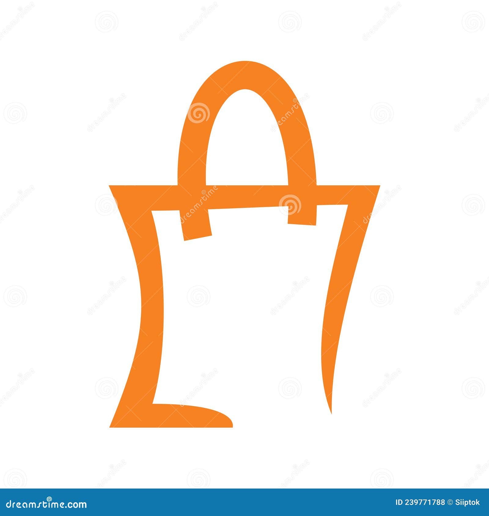 Shopping Bag Art Line Logo Design Stock Vector - Illustration of ...