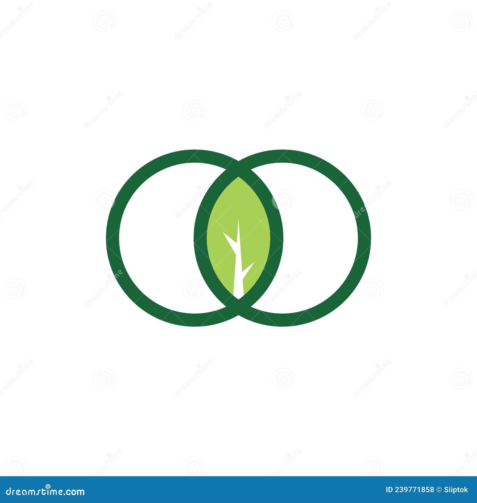 Infinity Circle Green Tree Leaf Logo Design Stock Vector - Illustration ...