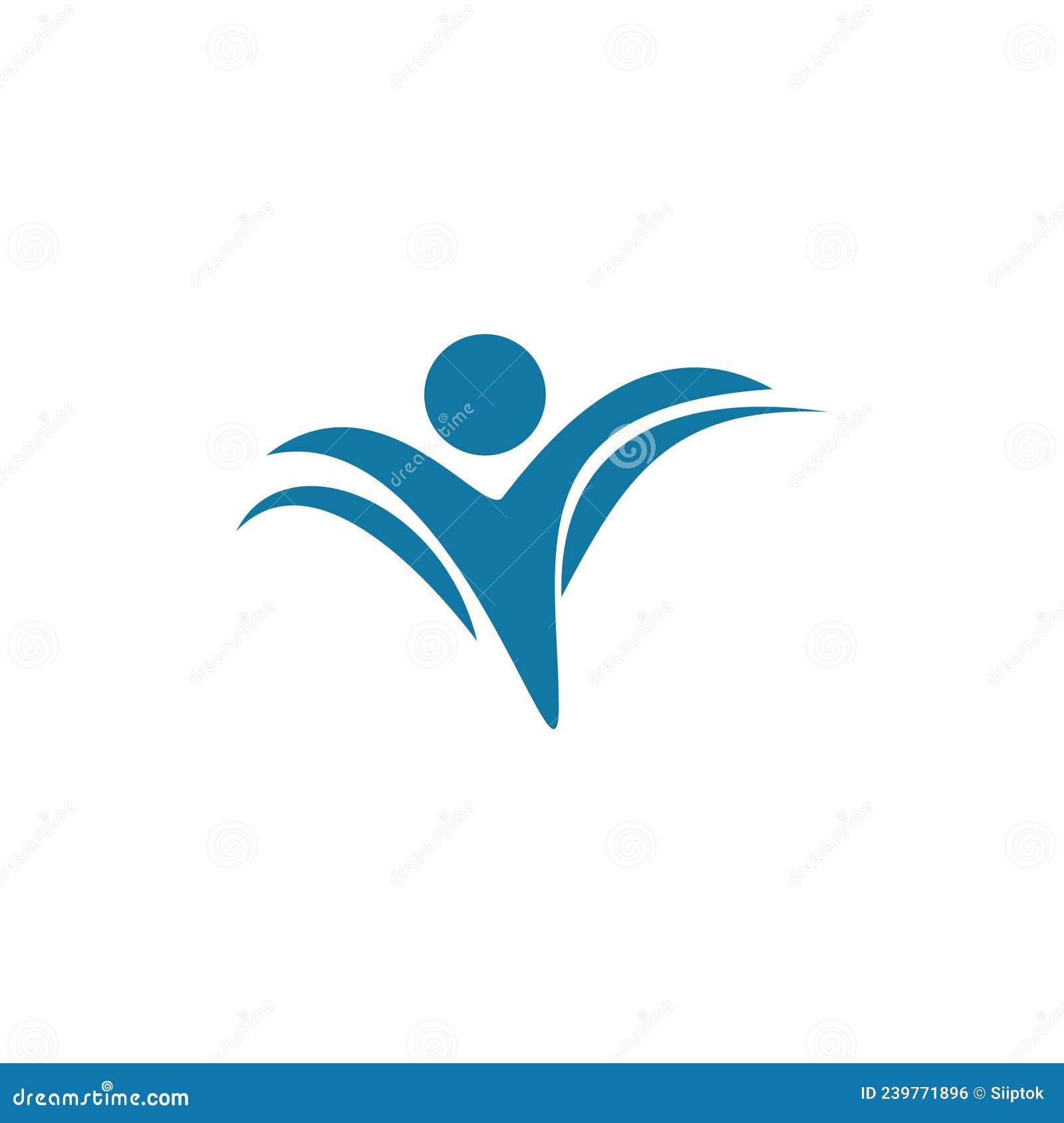 Blue People Color Shape Logo Design Stock Vector - Illustration of ...