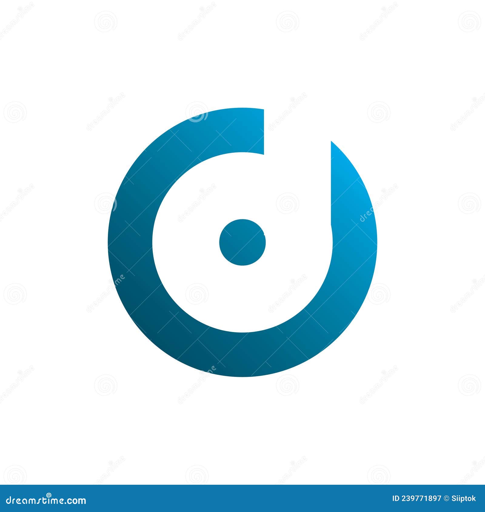 Blue Circle Initial D Letter Logo Design Stock Vector - Illustration of ...